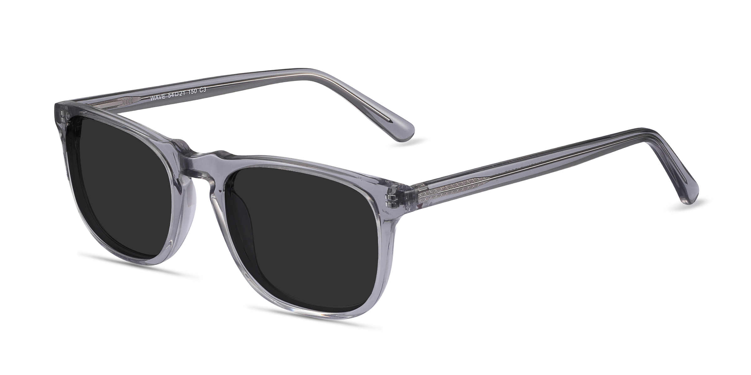Wave - Rectangle Gray Frame Sunglasses For Men | Eyebuydirect