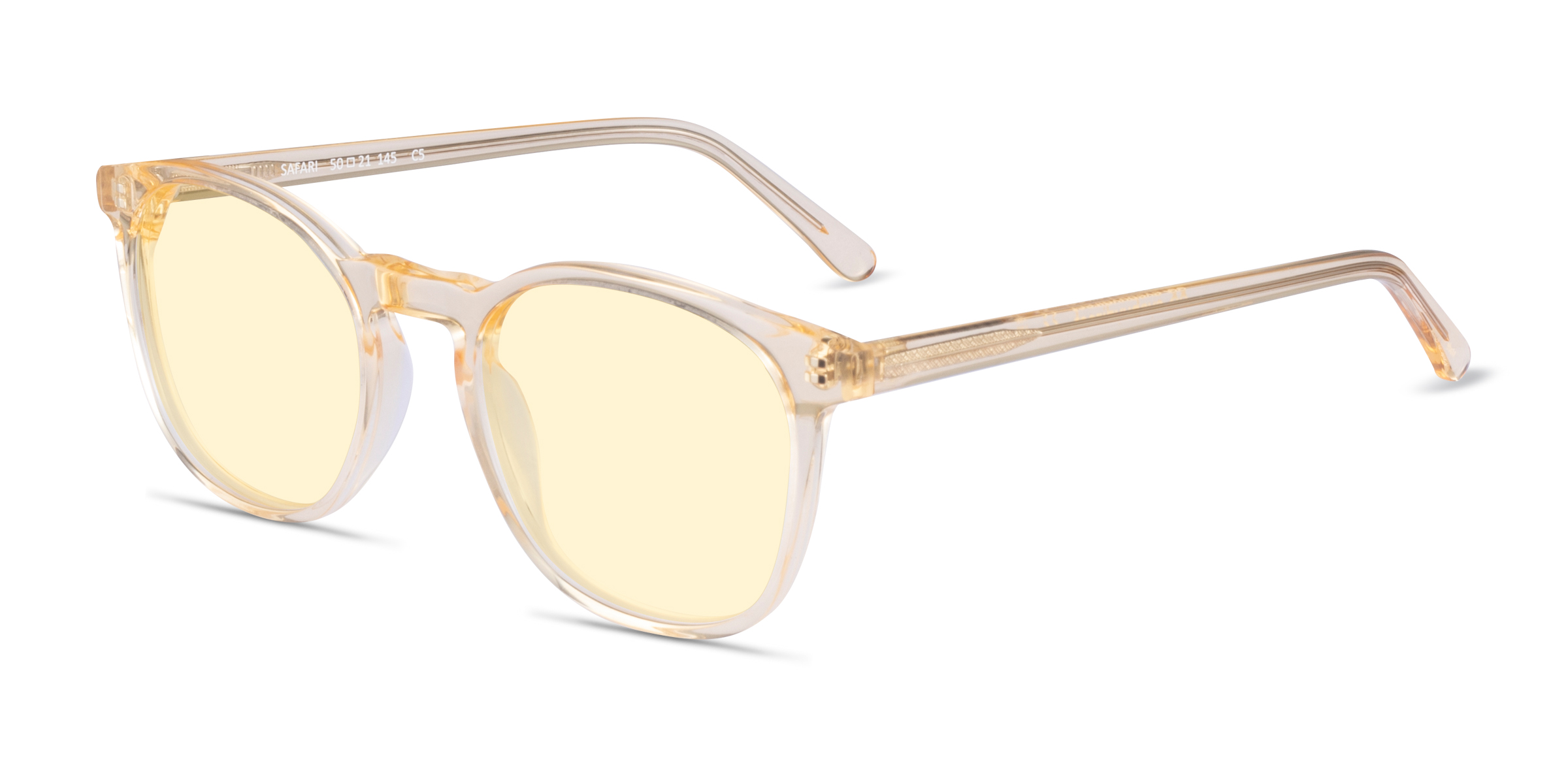 Safari - Round Clear Melon Frame Prescription Sunglasses | Eyebuydirect