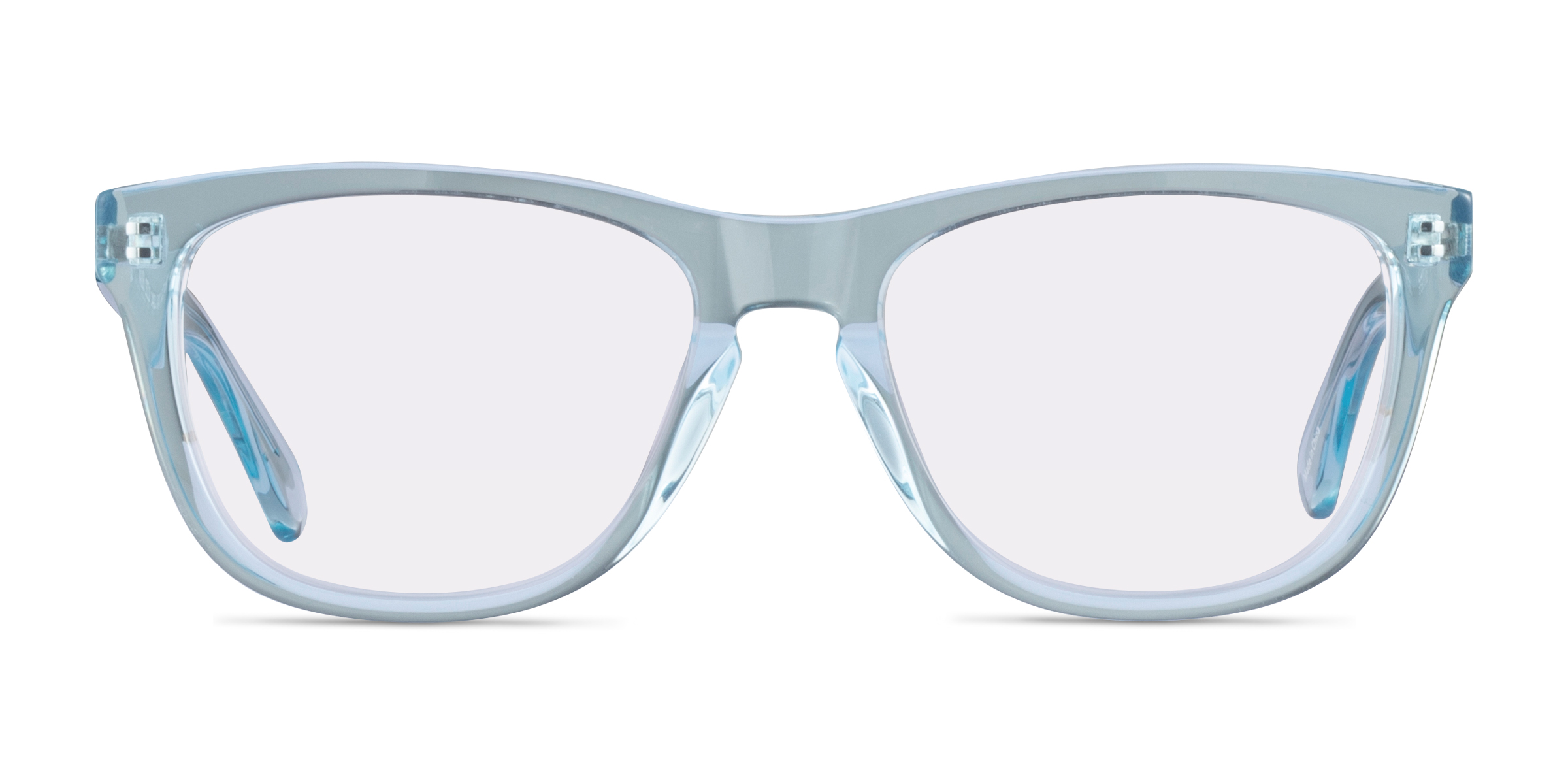 Malibu - Rectangle Clear Blue Frame Prescription Sunglasses | Eyebuydirect