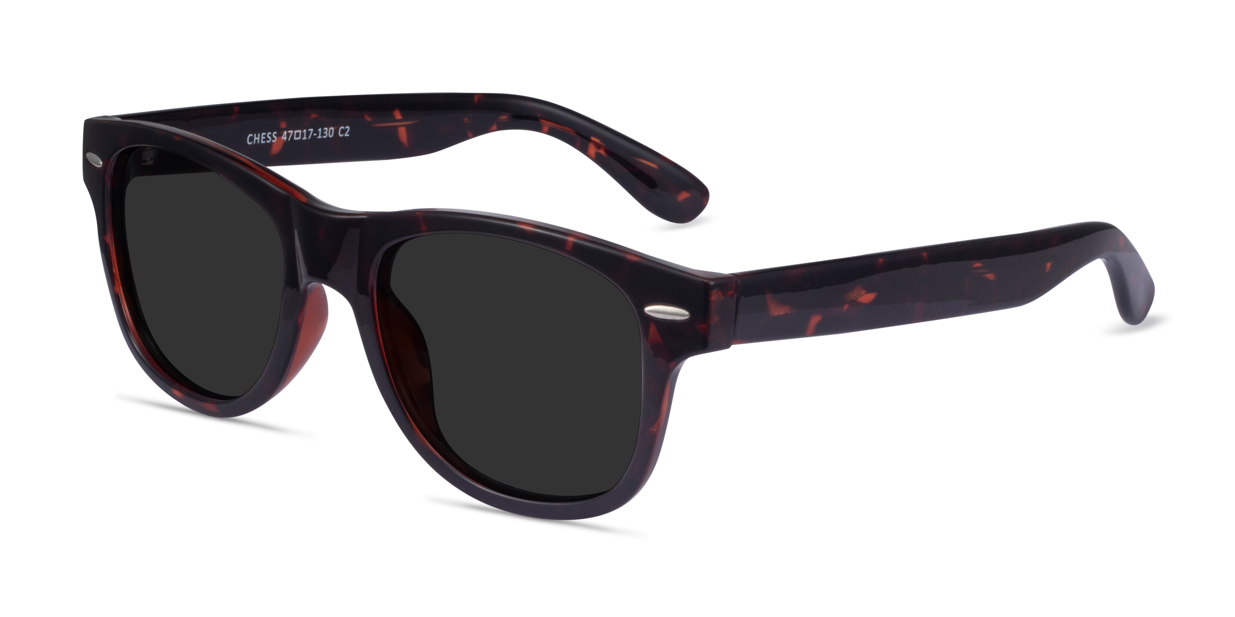 Chess - Rectangle Red Tortoise Frame Sunglasses | Eyebuydirect