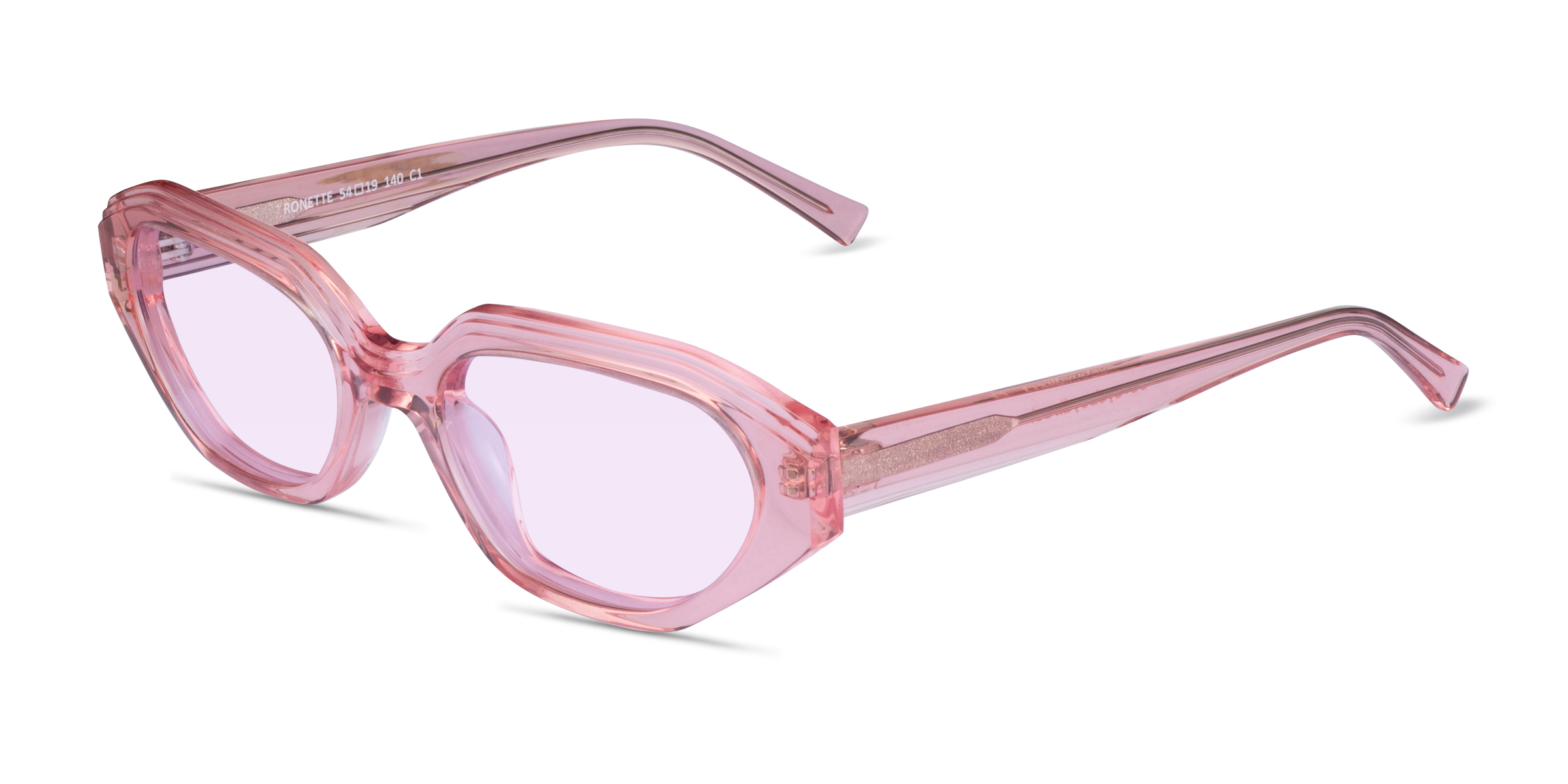 Ronette - Cat Eye Crystal Peach Frame Sunglasses For Women | Eyebuydirect