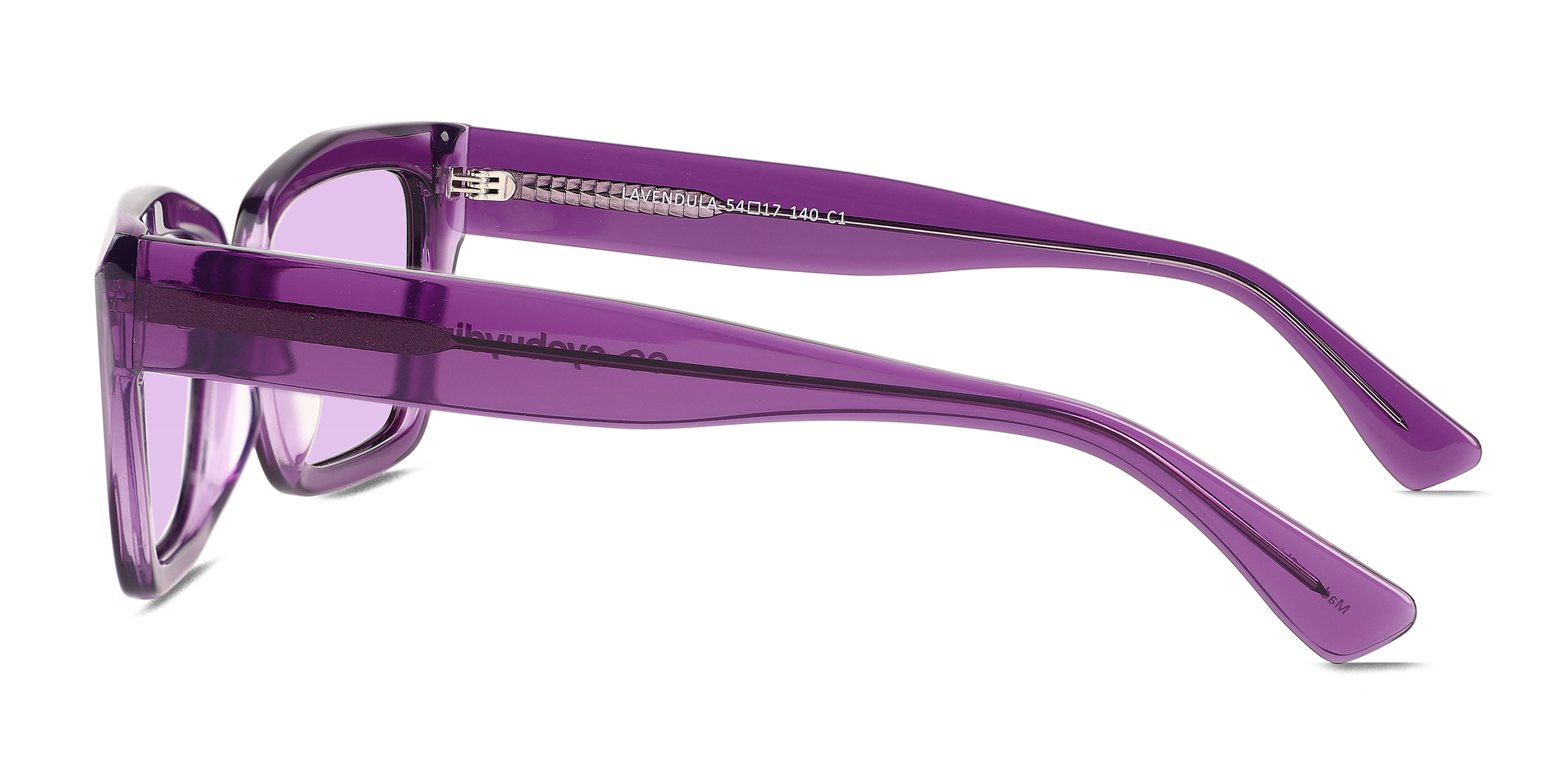 Lavendula - Cat Eye Crystal Purple Frame Sunglasses For Women ...