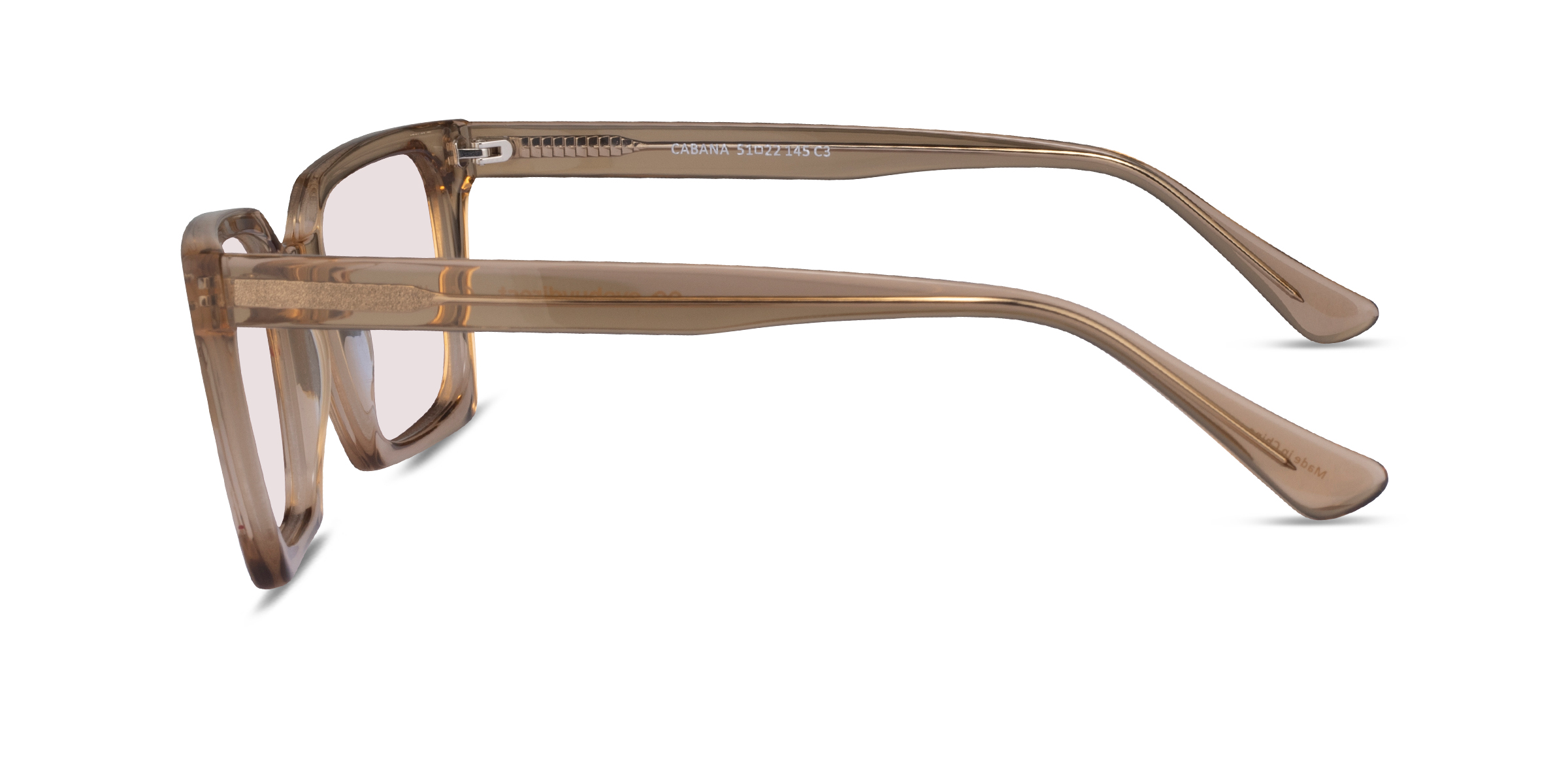 Cabana - Square Translusant Beige Frame Prescription Sunglasses ...