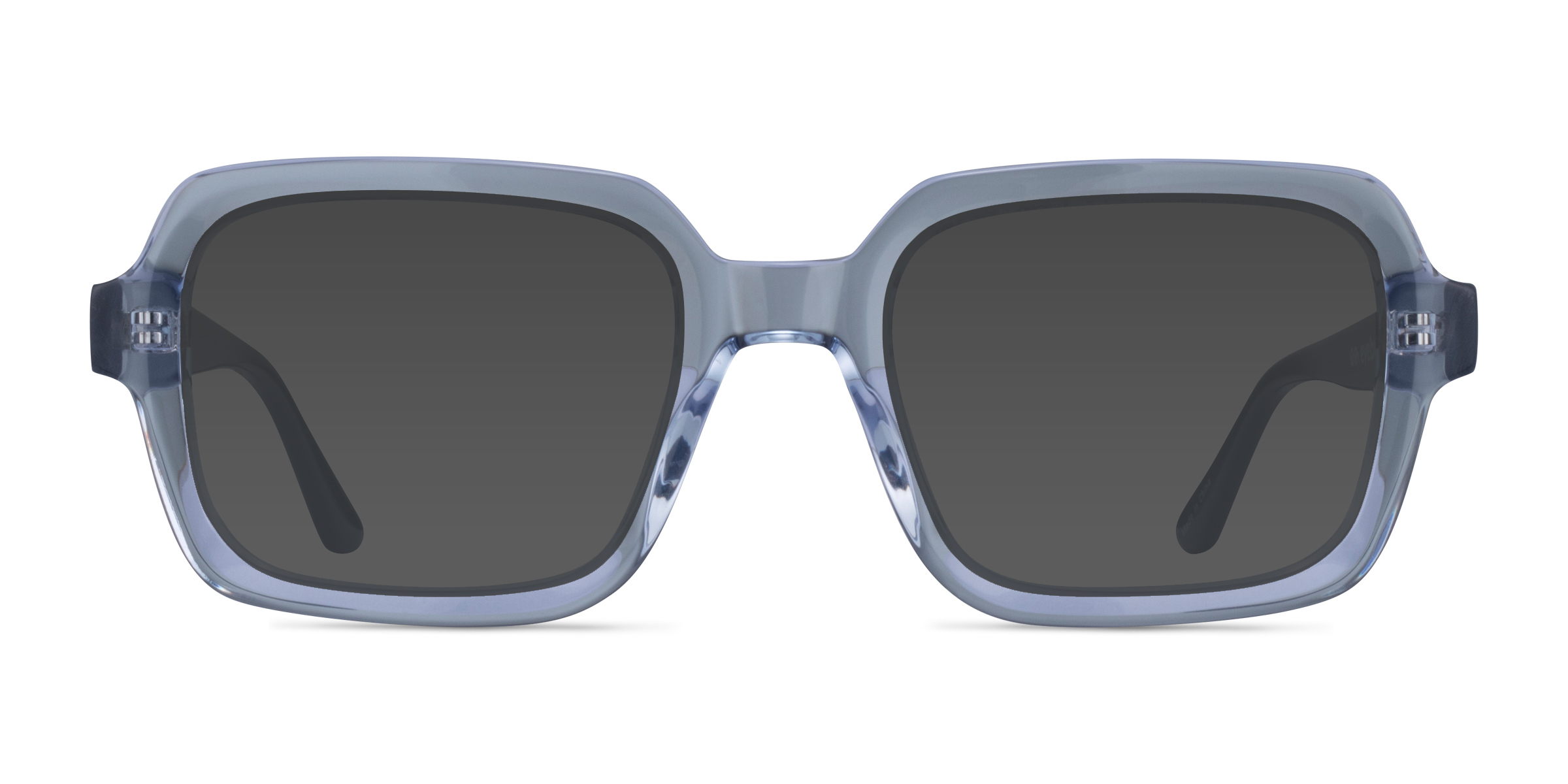 Resort - Square Clear Blue Frame Prescription Sunglasses | Eyebuydirect