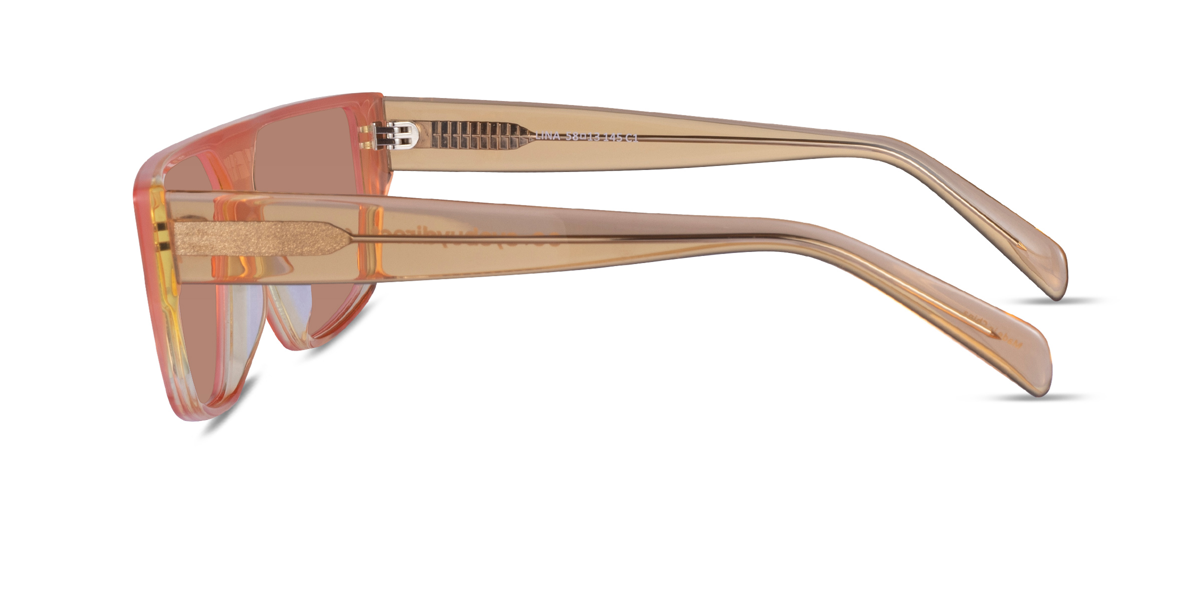 Lina - Aviator Gradient Orange Frame Prescription Sunglasses | Eyebuydirect
