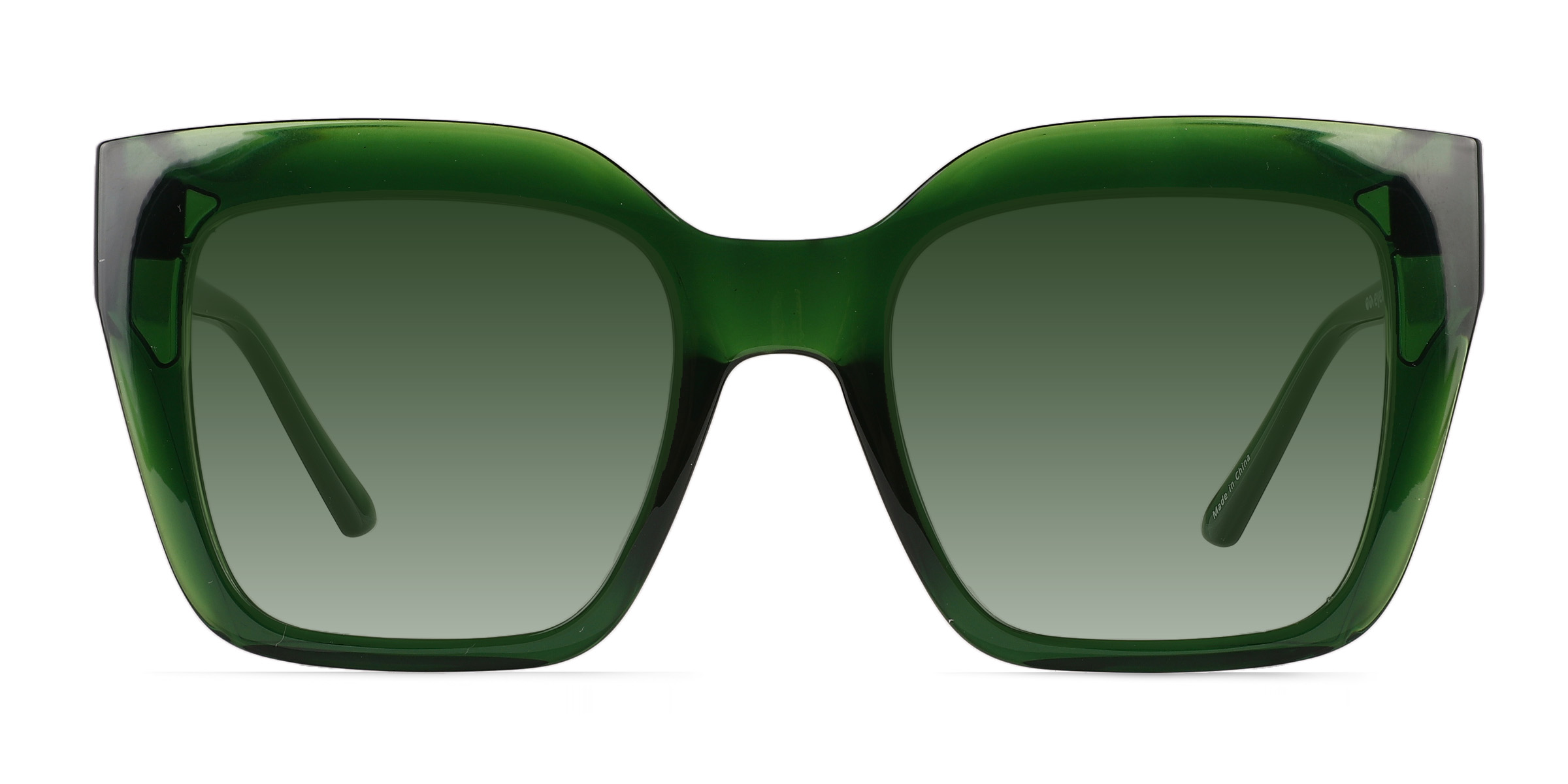 Sprout - Square Crystal Green Frame Prescription Sunglasses | Eyebuydirect