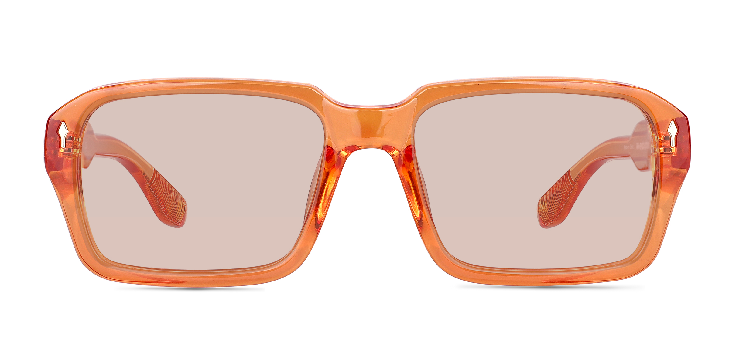 Sync - Square Crystal Orange Frame Sunglasses For Men | Eyebuydirect