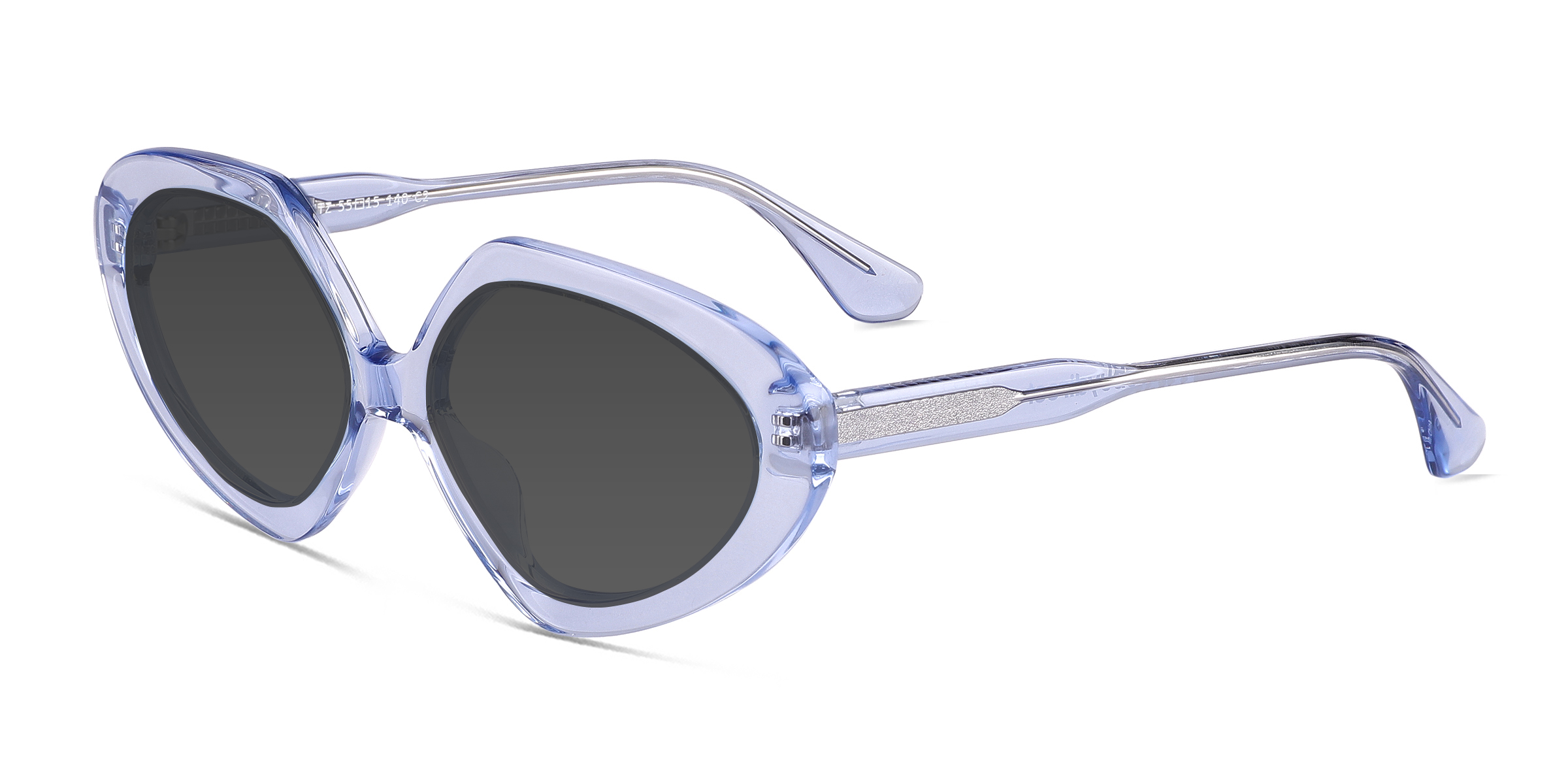 Glitz - Geometric Crystal Blue Frame Prescription Sunglasses | Eyebuydirect