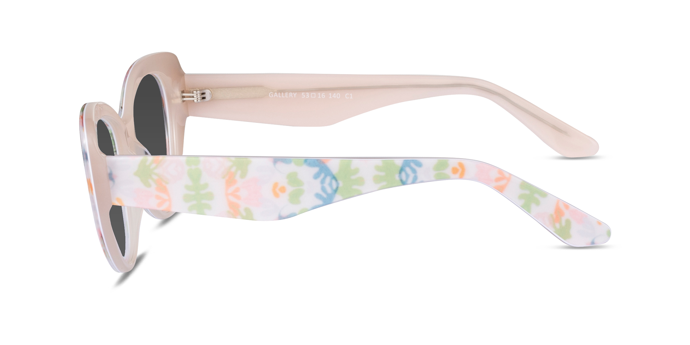 Gallery - Cat Eye Floral Milky Nude Frame Sunglasses For Women ...