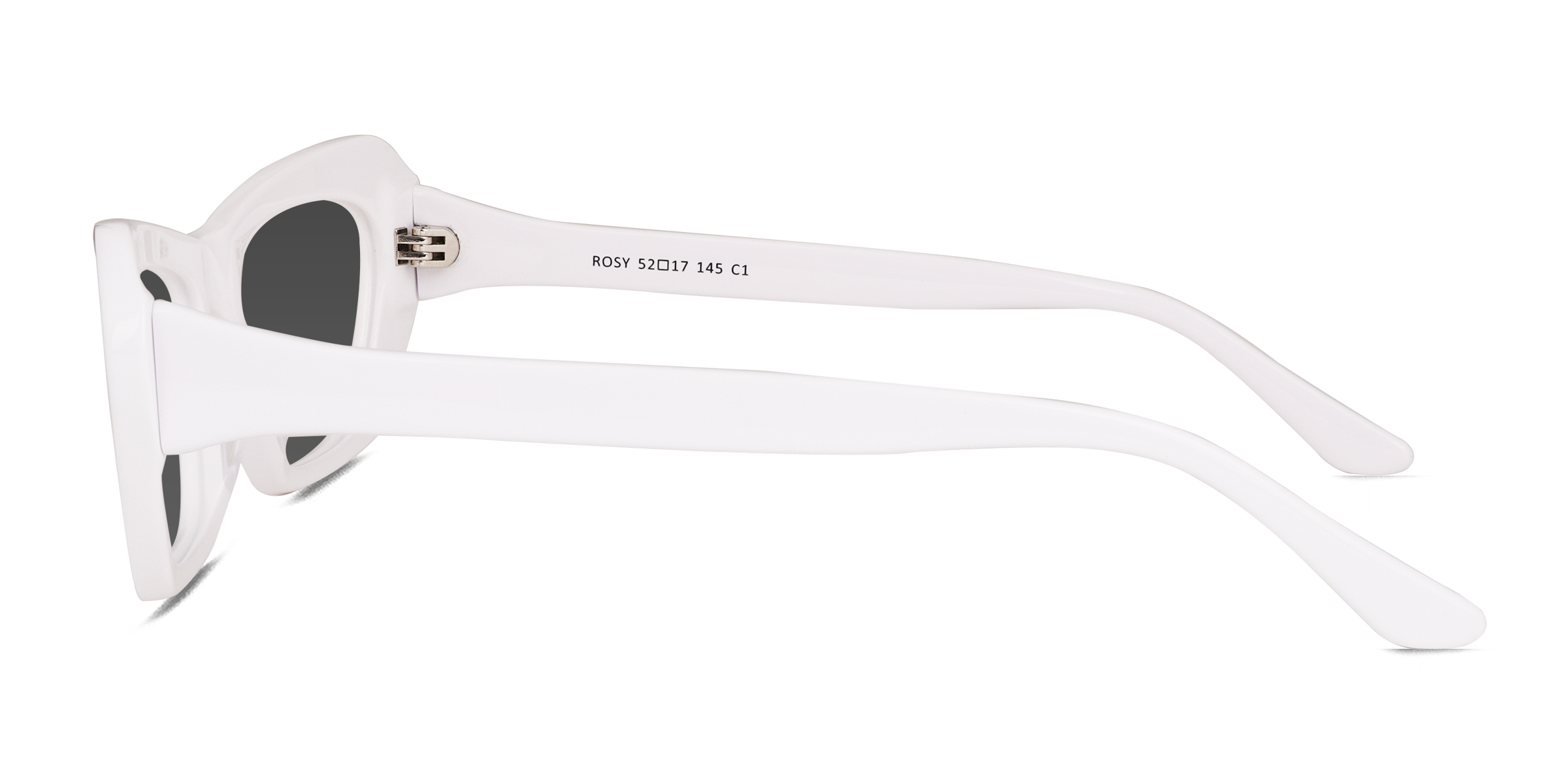 Rosy - Cat Eye Solid White Frame Sunglasses For Women | Eyebuydirect