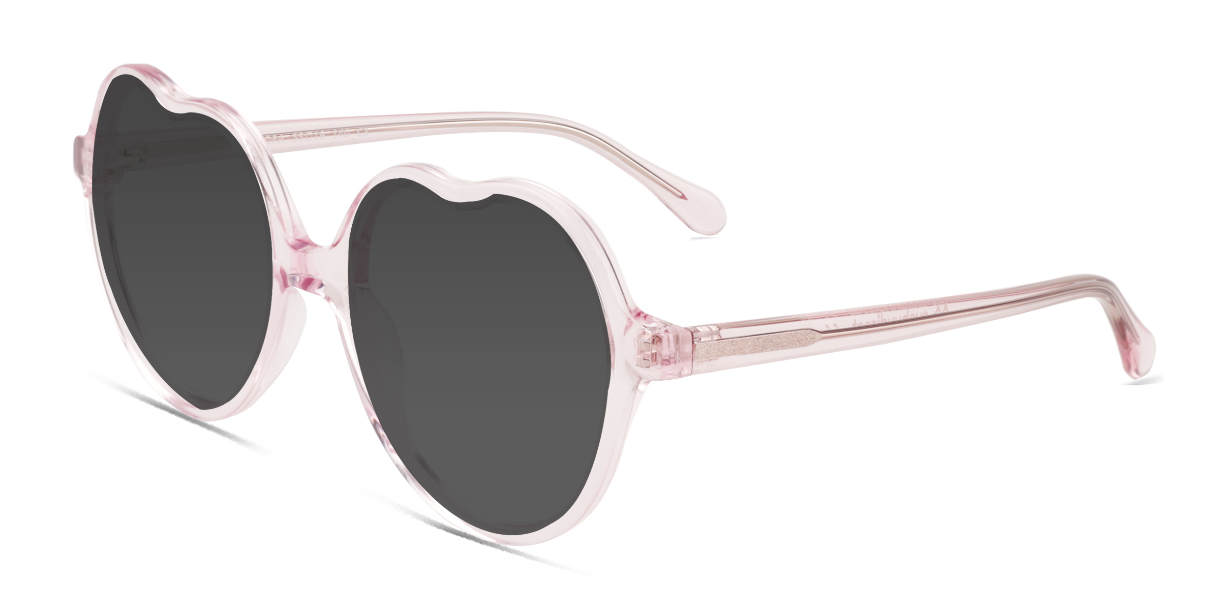 Amora - Heart Crystal Light Pink Frame Sunglasses For Women | Eyebuydirect