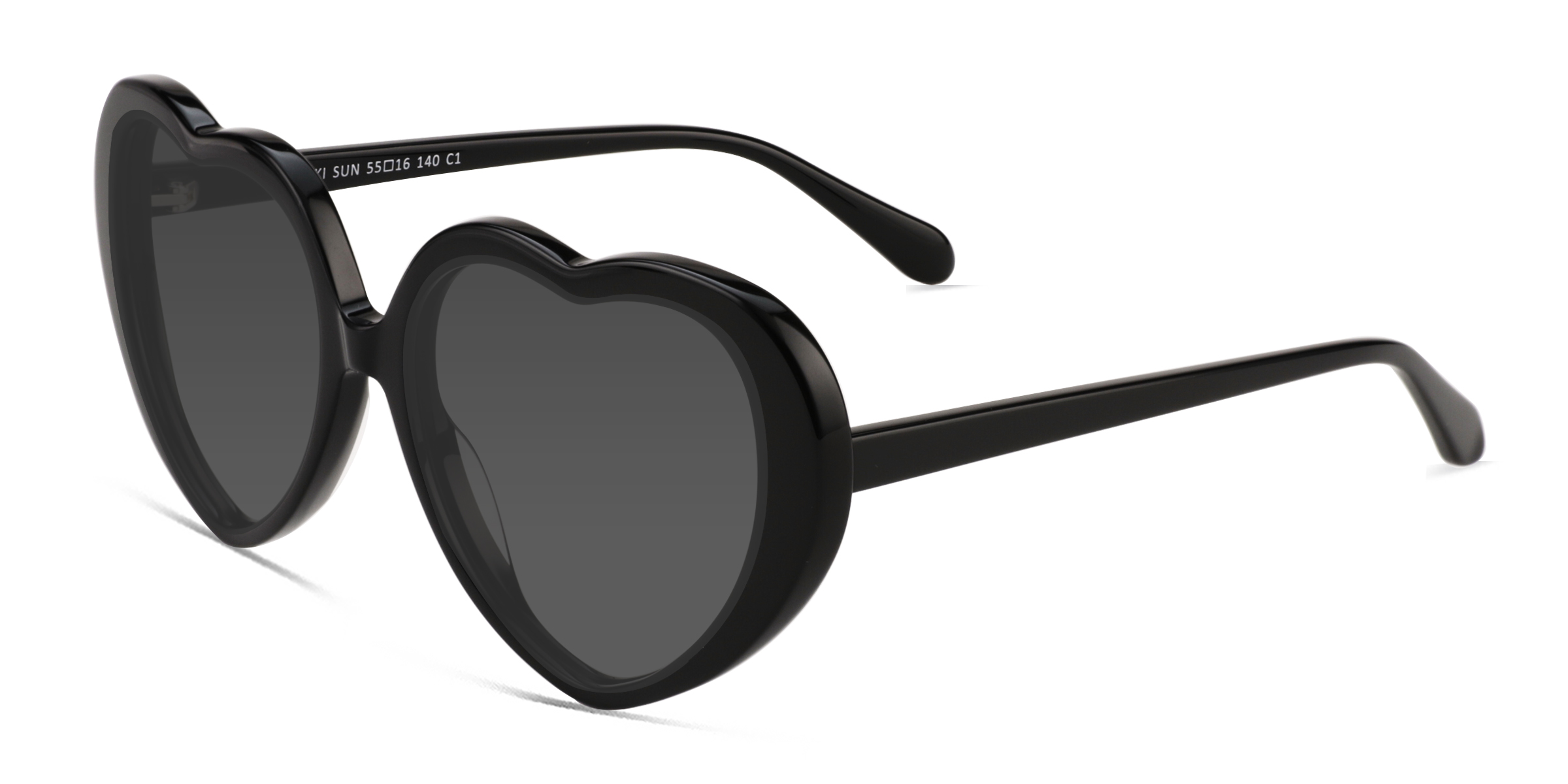 Suki Sun - Heart Black Frame Sunglasses For Women | Eyebuydirect