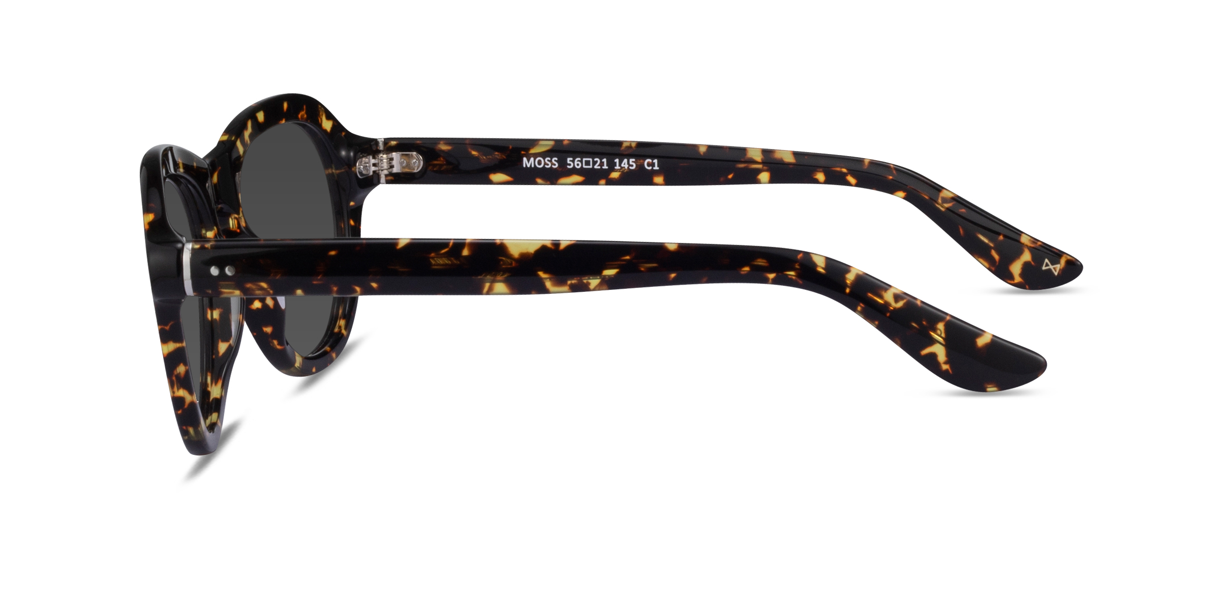 Moss - Round Spotty Tortoise Frame Prescription Sunglasses | Eyebuydirect