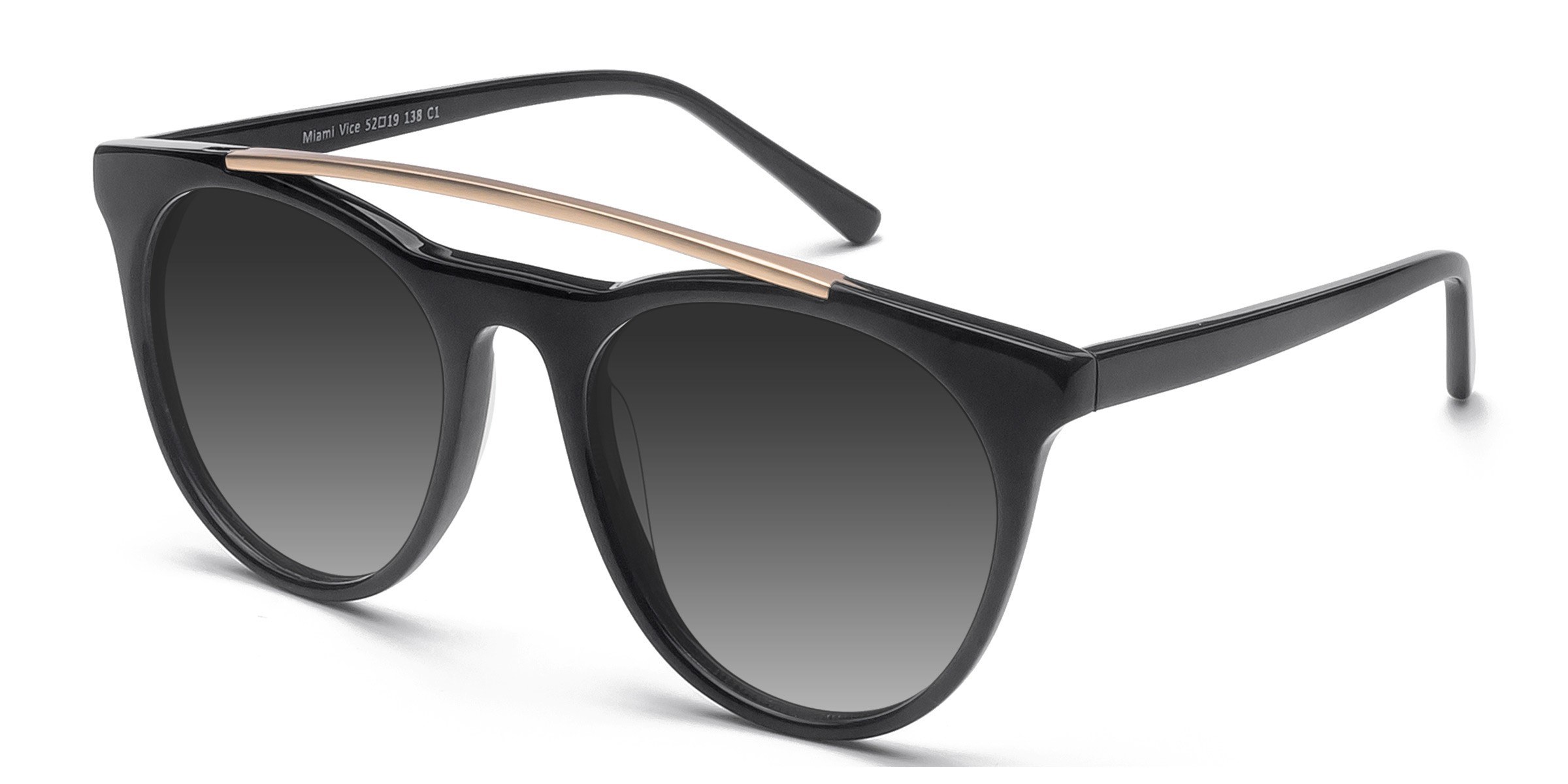 Miami Vice - Aviator Black Frame Prescription Sunglasses | Eyebuydirect