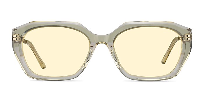 Spritz Geometric Yellow Translusant Frame Prescription Sunglasses Eyebuydirect Canada