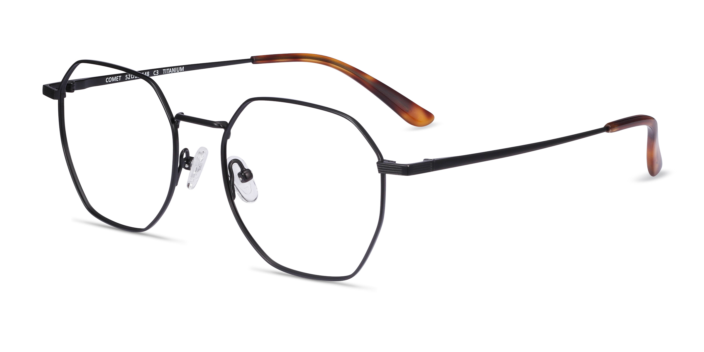 Comet Geometric Black Full Rim Eyeglasses | Eyebuydirect