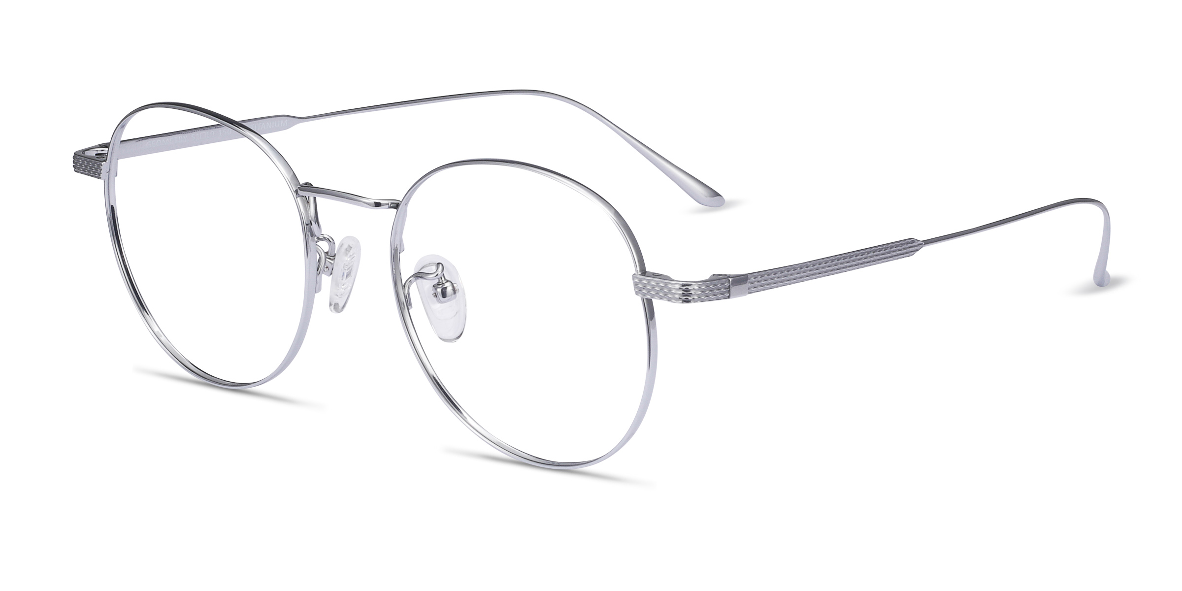 Geometry Round Silver Full Rim Eyeglasses | Eyebuydirect