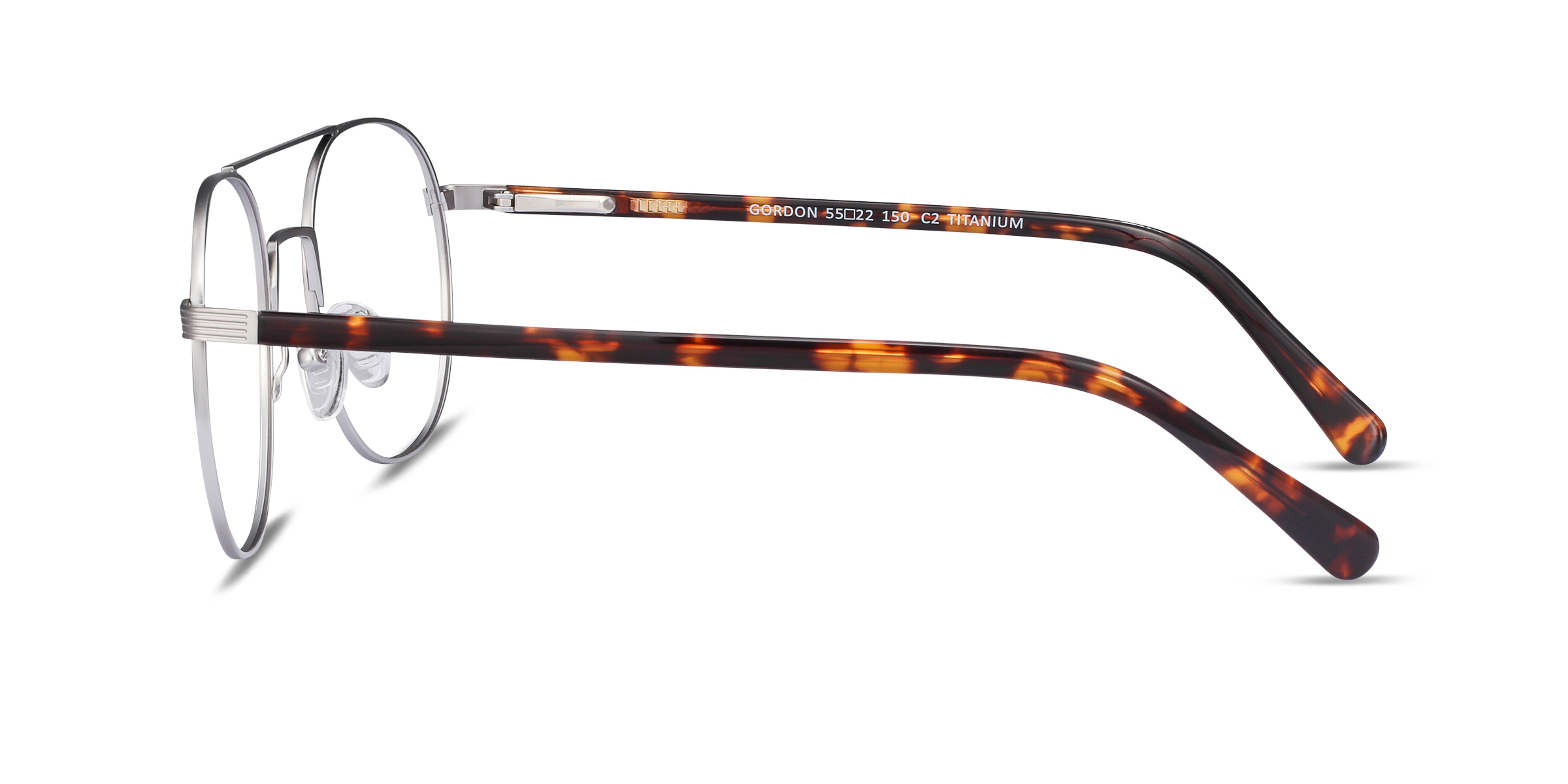 Gordon Aviator Silver Glasses for Men | Eyebuydirect