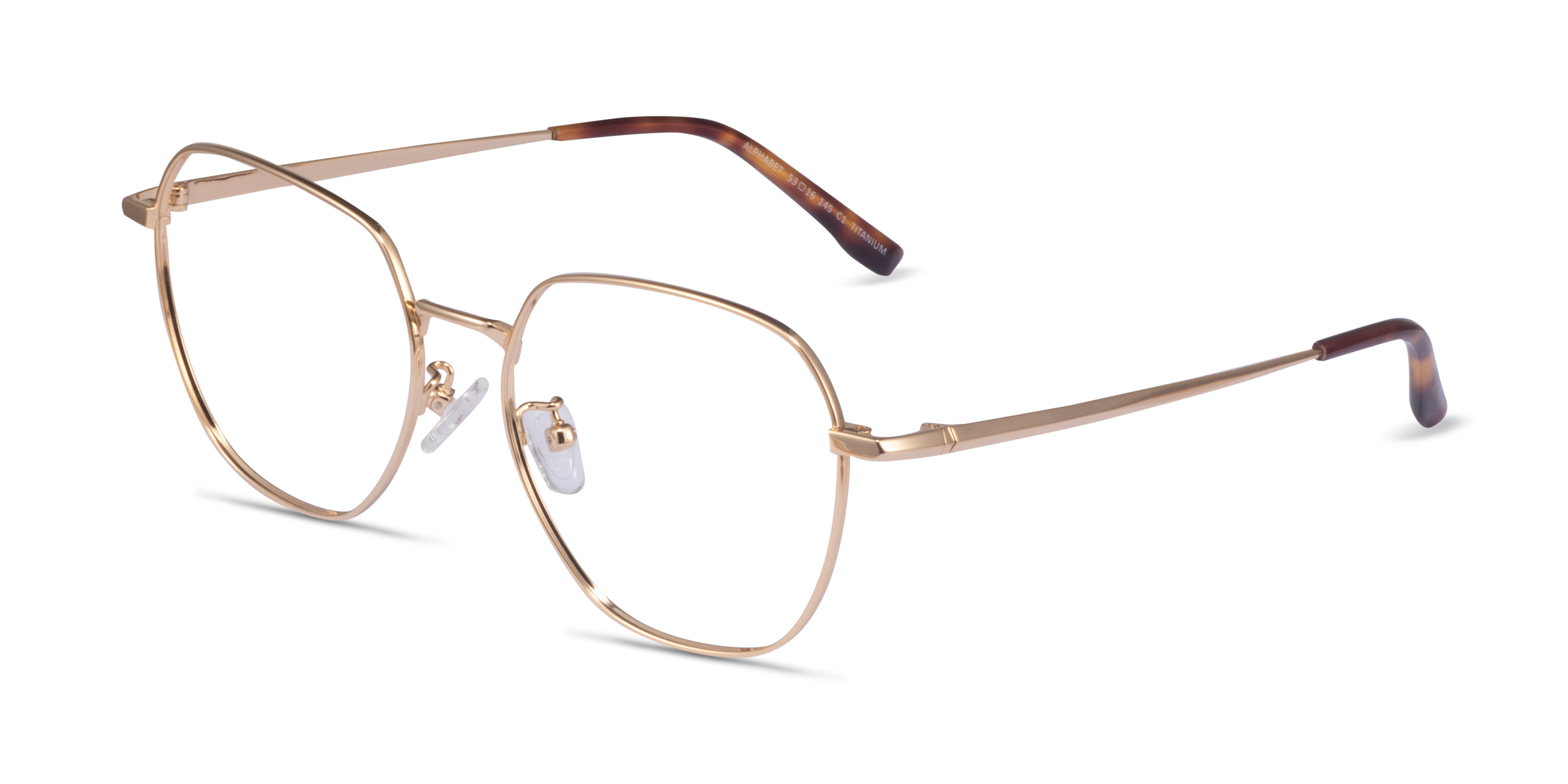 Alphabet Geometric Gold Full Rim Eyeglasses Eyebuydirect Canada