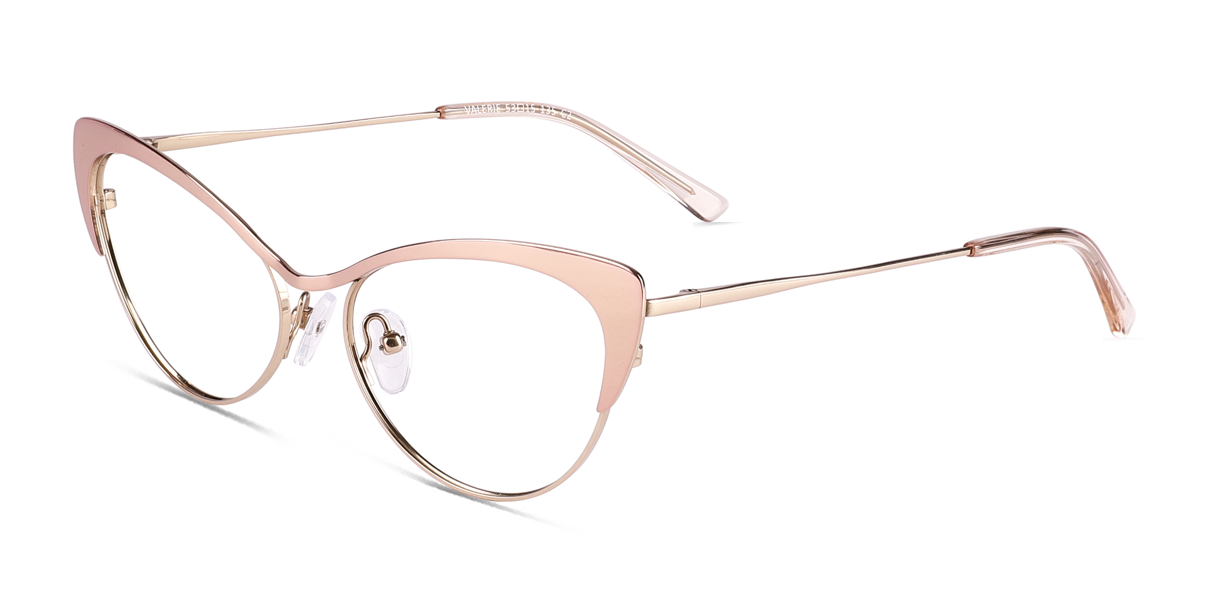 Valerie Cat Eye Shiny Rose Gold Glasses for Women | Eyebuydirect