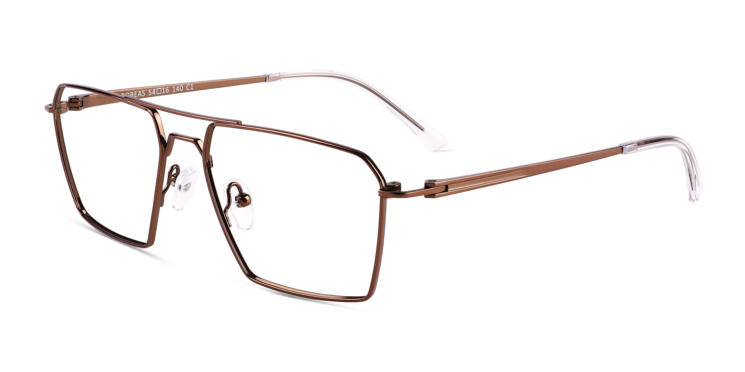 Boreas Aviator Shiny Copper Glasses for Men | Eyebuydirect