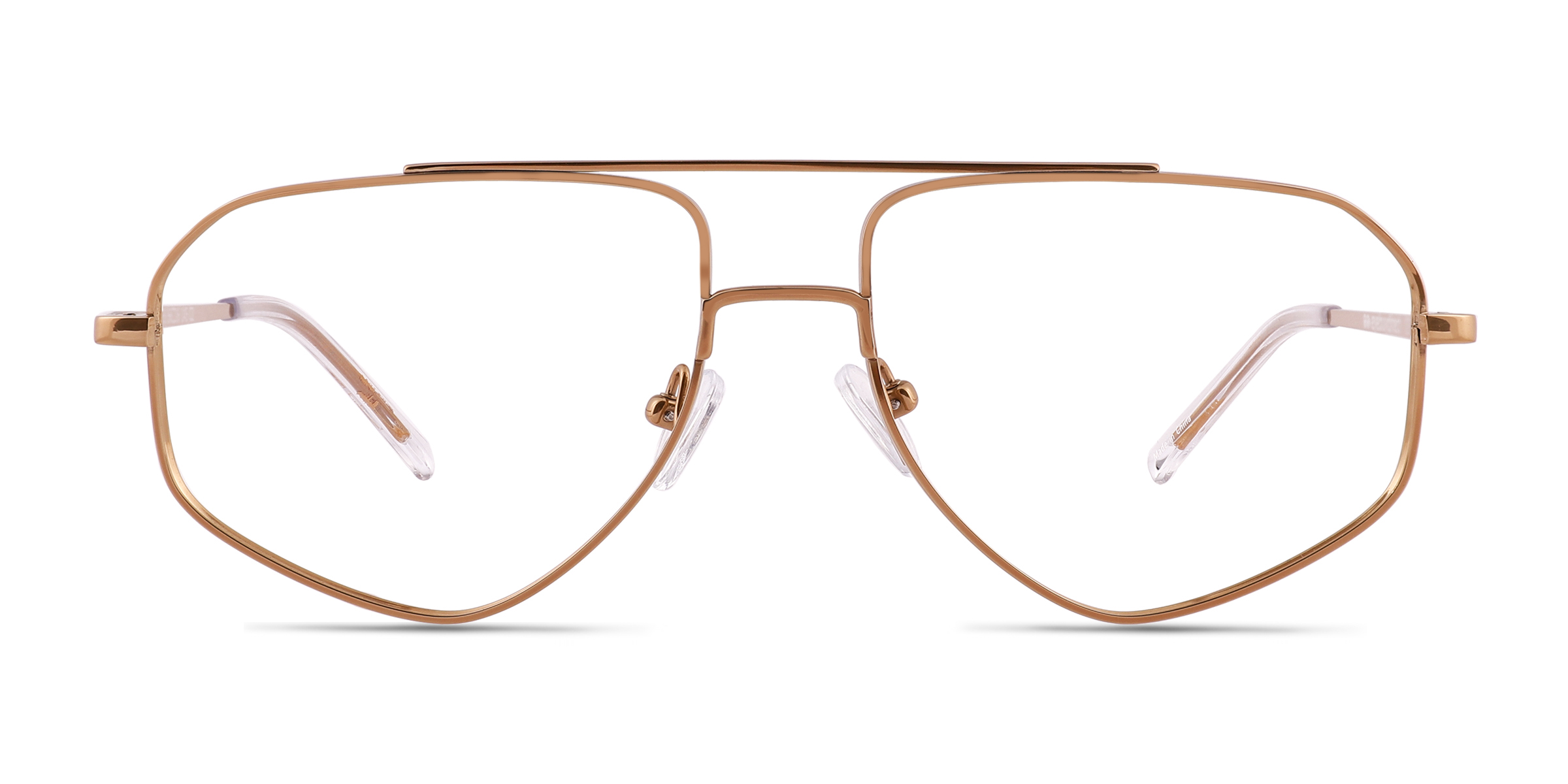 Hercules Aviator Shiny Gold Glasses for Men | Eyebuydirect