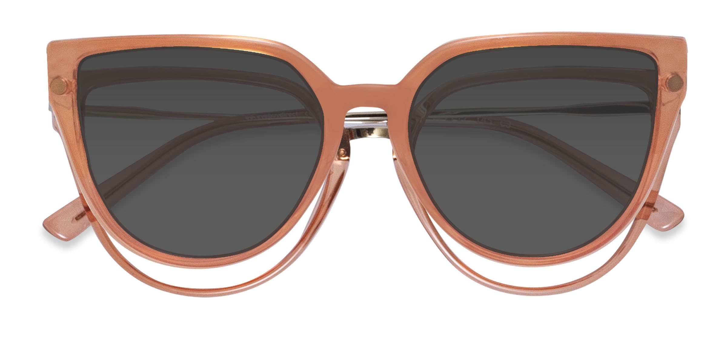 Vive Clip-On - Cat Eye Coral Monture Lunettes de vue Pour Femmes ...