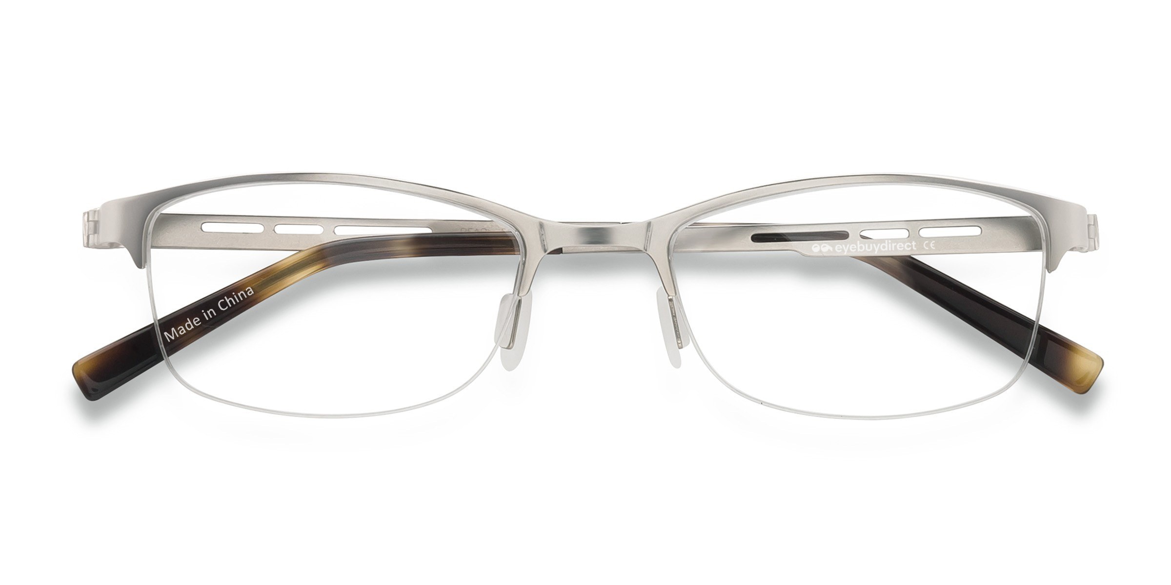 Pearl Rectangle Silver Semi Rimless Eyeglasses | Eyebuydirect