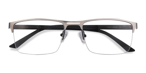 Cavalier Rectangle Gunmetal Glasses for Men | Eyebuydirect Canada