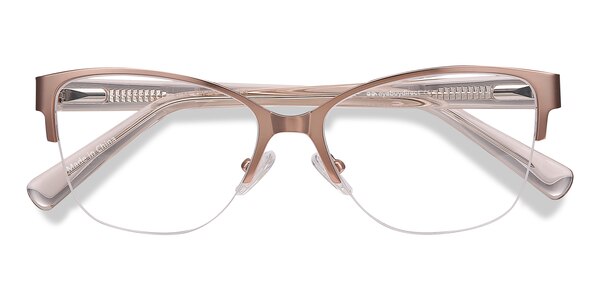 Feline - Cat Eye Or rose Monture Lunettes de vue Pour Femmes ...