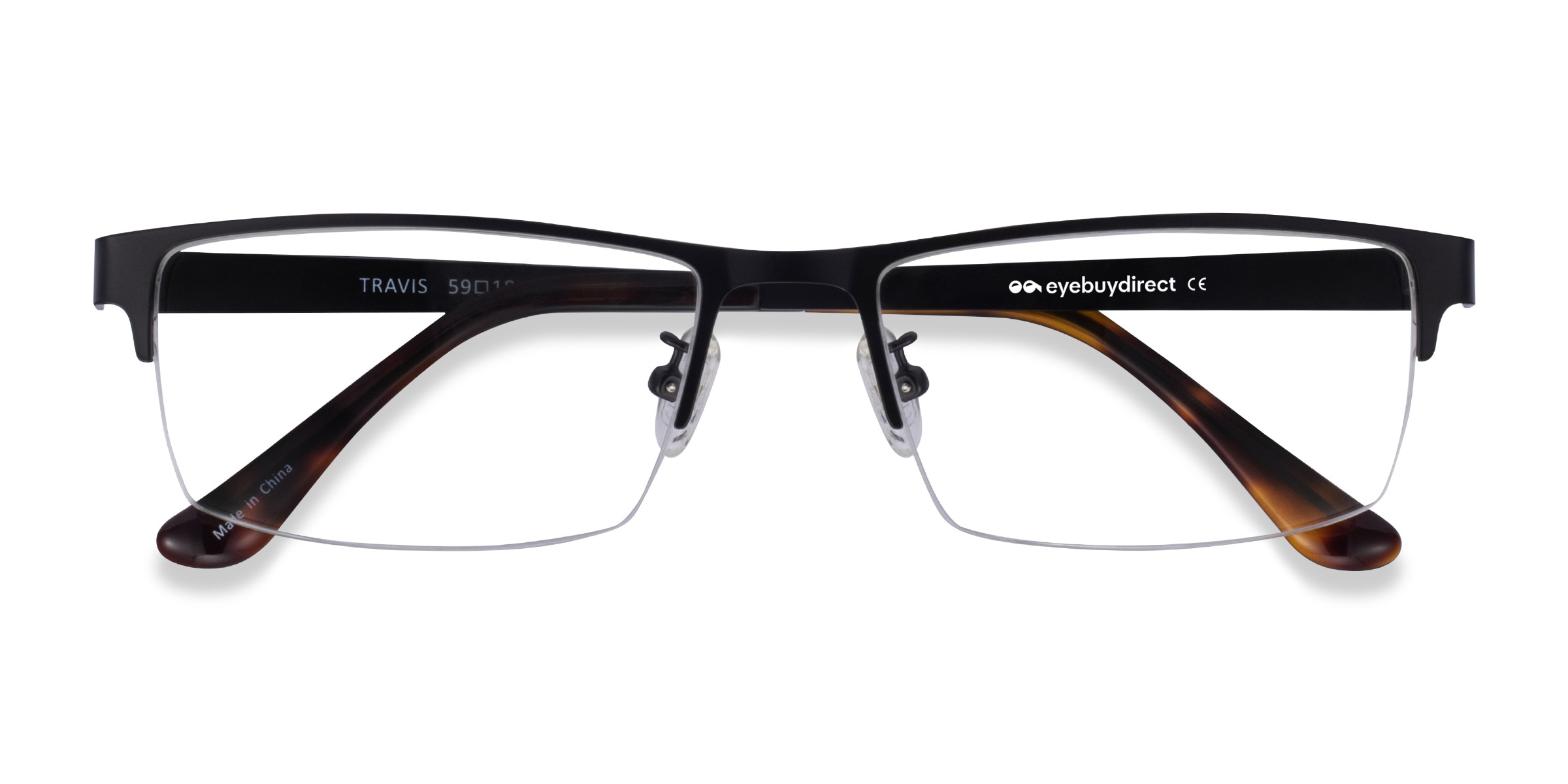 Travis Rectangle Black Glasses for Men | Eyebuydirect