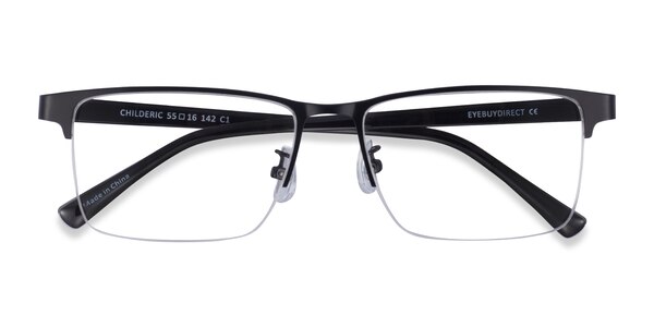 Childeric Rectangle Black Gold Glasses for Men | Eyebuydirect Canada