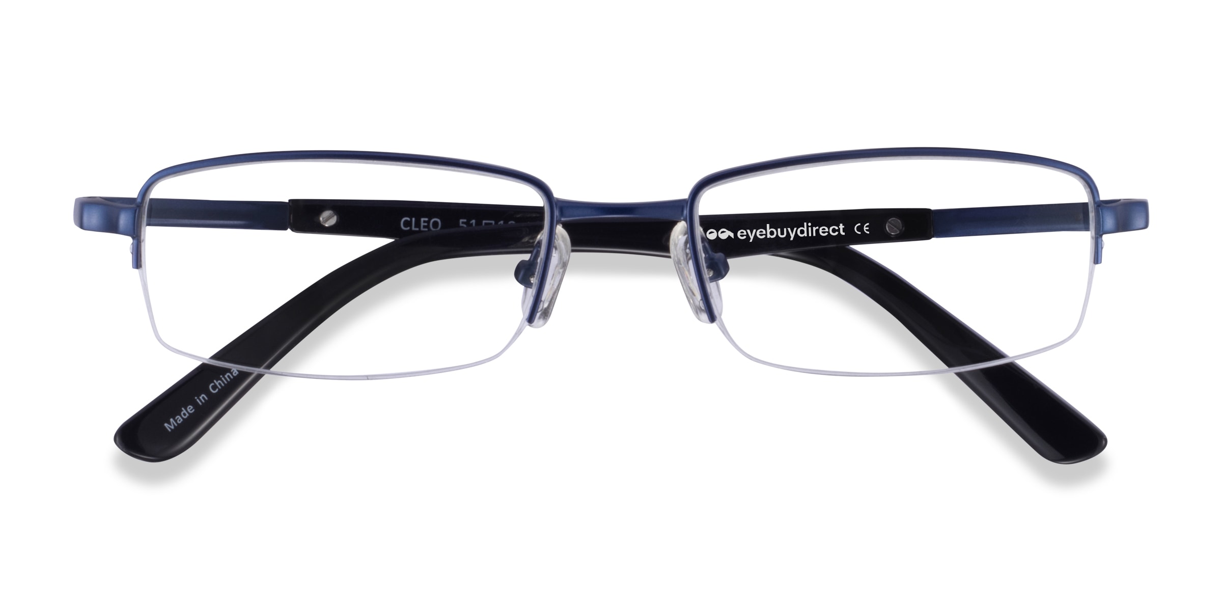 Cleo Rectangle Matte Blue Glasses for Women | Eyebuydirect Canada