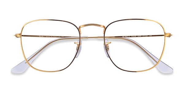 Ray-Ban RB3857V - Square Gold Frame Eyeglasses | Eyebuydirect Canada