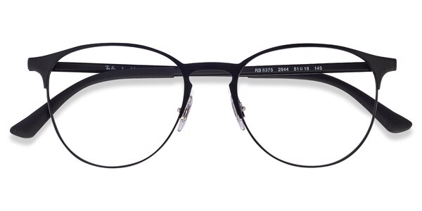 Ray-Ban RB6375 - Round Black Frame Eyeglasses | Eyebuydirect Canada