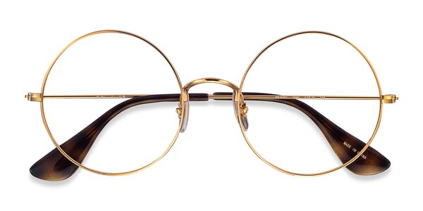 Ray-Ban RB6392 - Round Gold Frame Eyeglasses | Eyebuydirect Canada