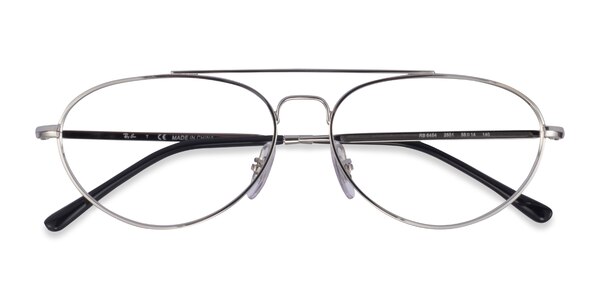 Ray-Ban RB6454 - Aviator Silver Frame Eyeglasses | Eyebuydirect
