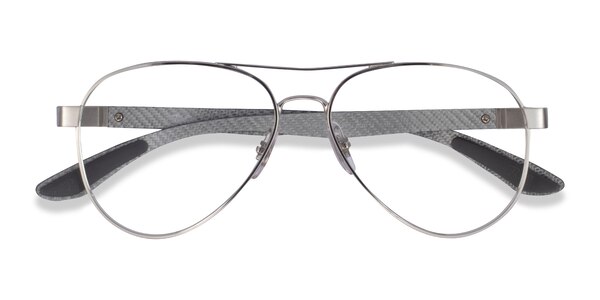Ray-Ban RB8420 - Aviator Silver Frame Eyeglasses | Eyebuydirect Canada