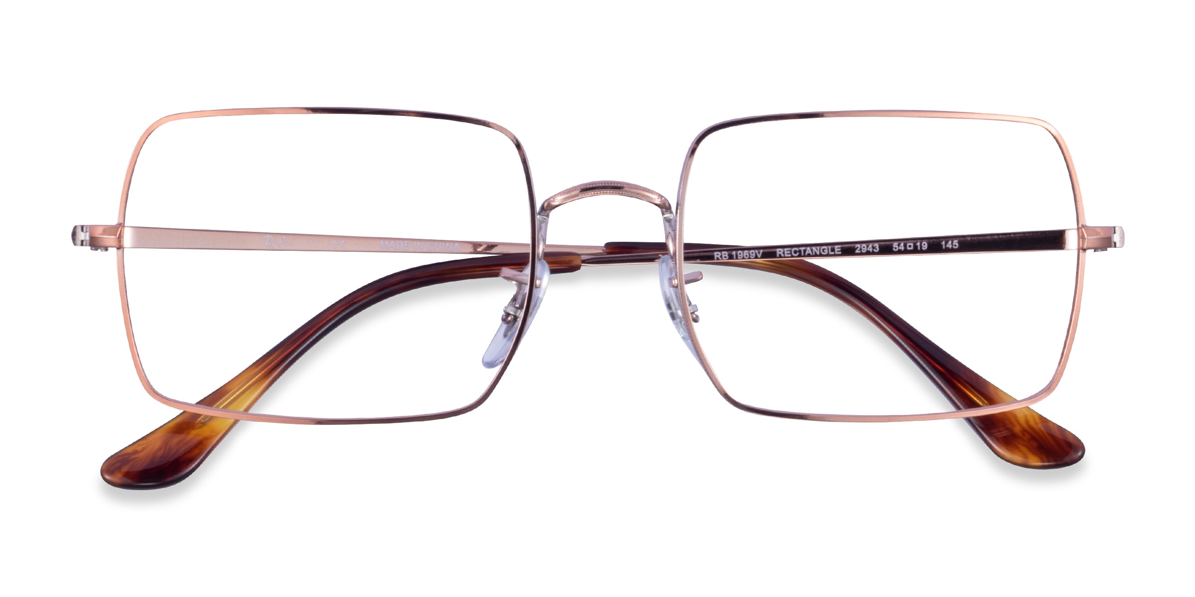 Ray-Ban RB1969V - Rectangle Copper Frame Eyeglasses | Eyebuydirect