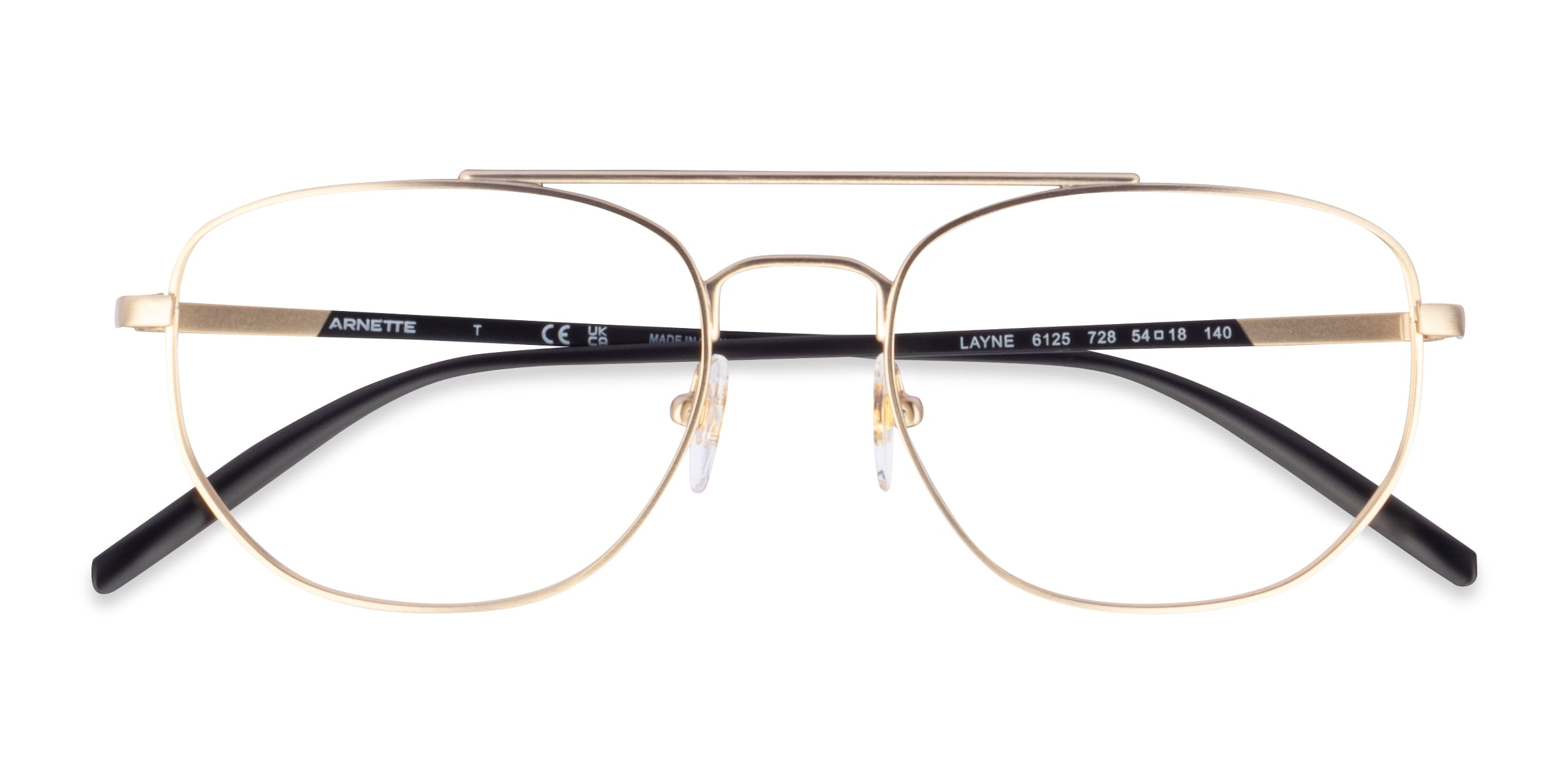 ARNETTE Layne - Aviator Shiny Brushed Gold Frame Eyeglasses ...