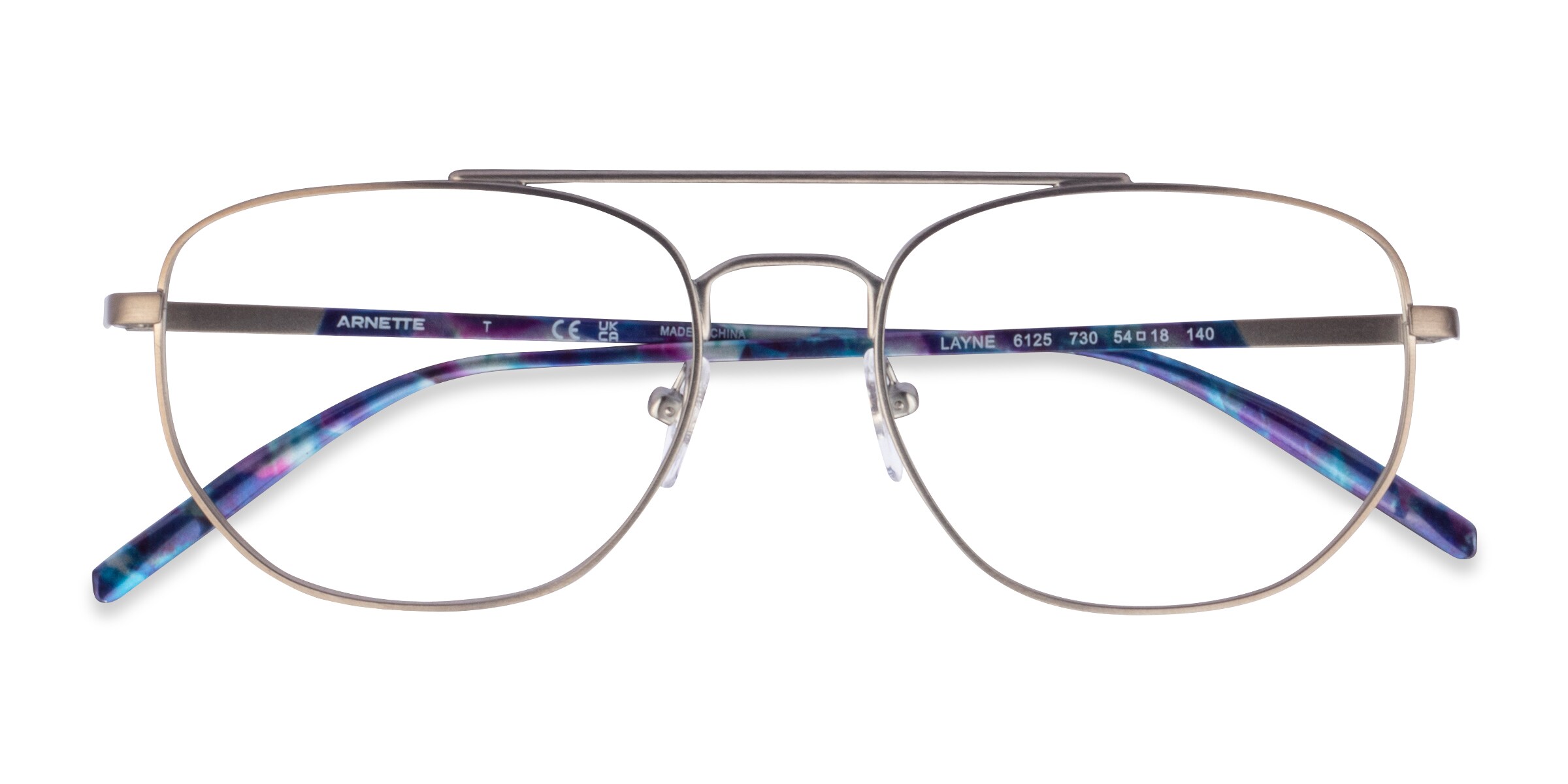 ARNETTE Layne - Aviator Shiny Brushed Gunmetal Frame Glasses For Women ...