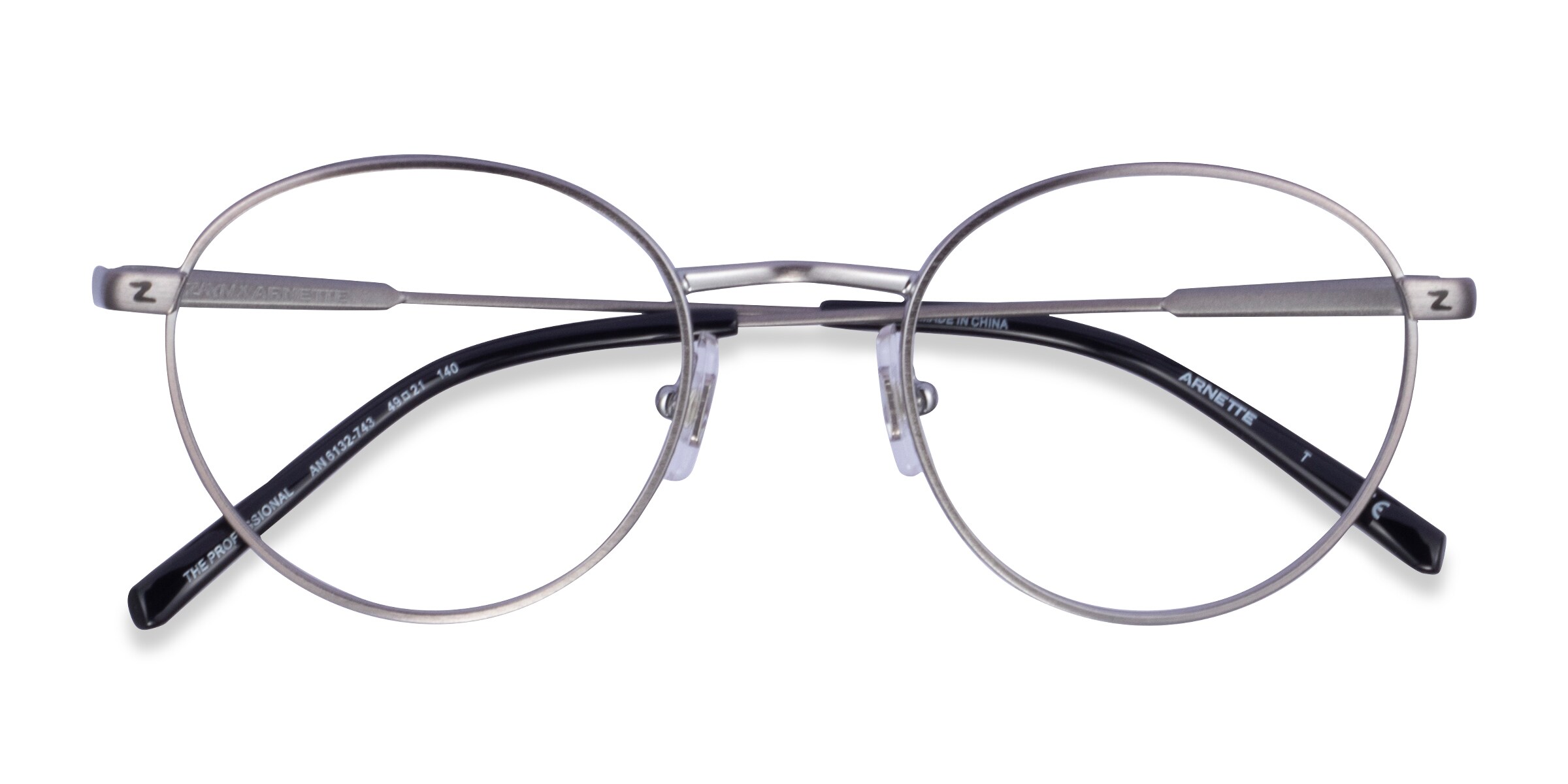 ARNETTE AN6132 The Professional - Round Brushed Gunmetal Frame ...