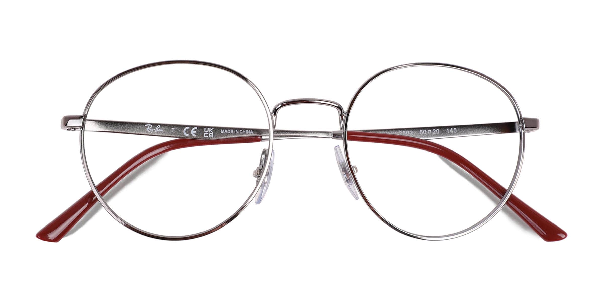 Ray-Ban RB3681V - Round Gunmetal Frame Eyeglasses | Eyebuydirect Canada
