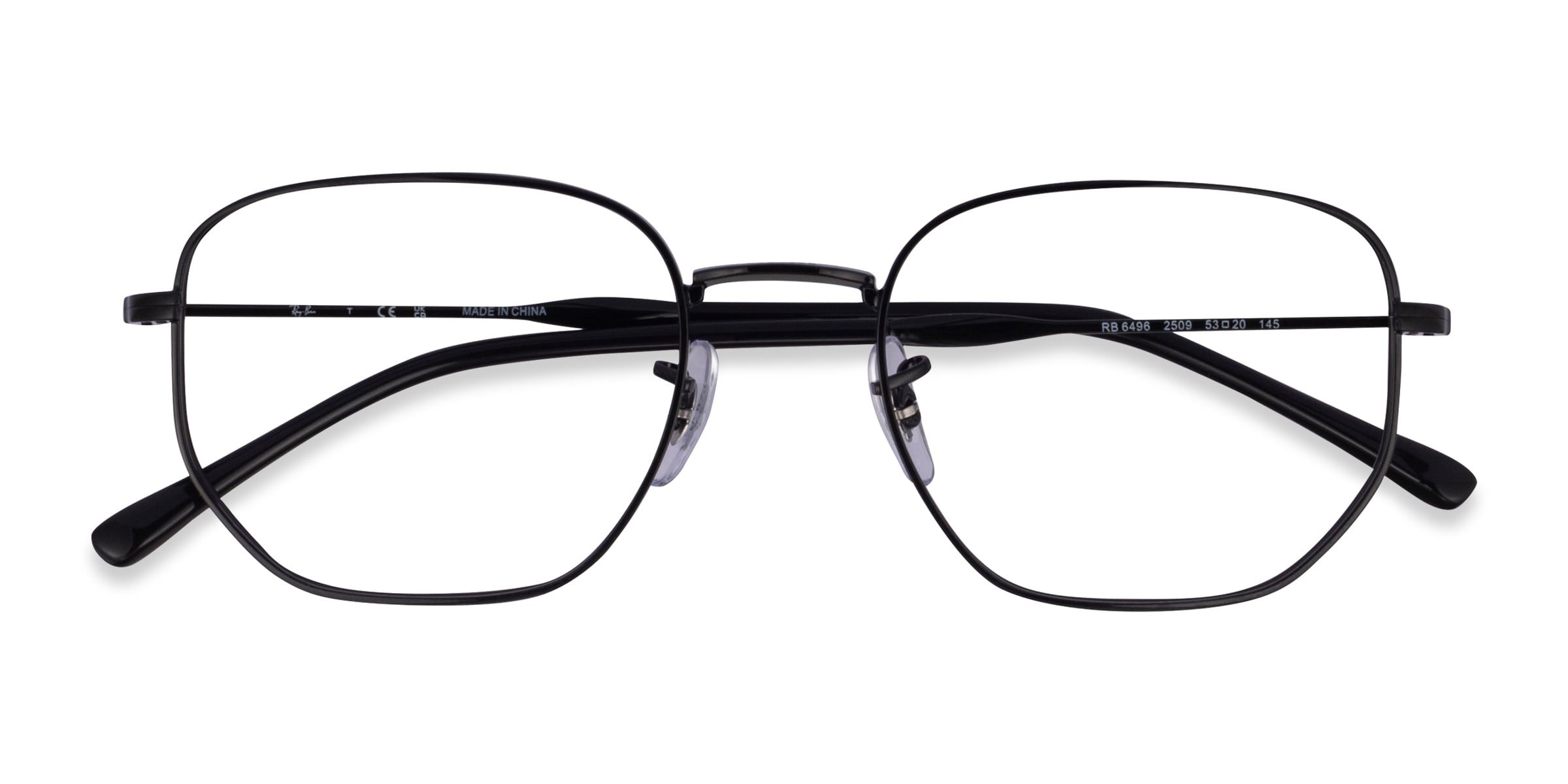 Ray-Ban RB6496 - Square Black Frame Eyeglasses | Eyebuydirect Canada