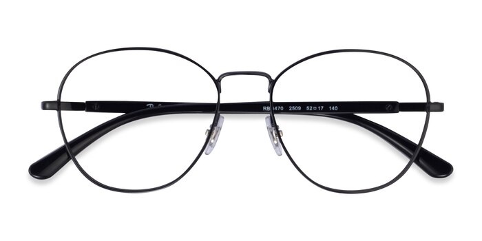 Ray-Ban RB6470 - Round Black Frame Eyeglasses | Eyebuydirect
