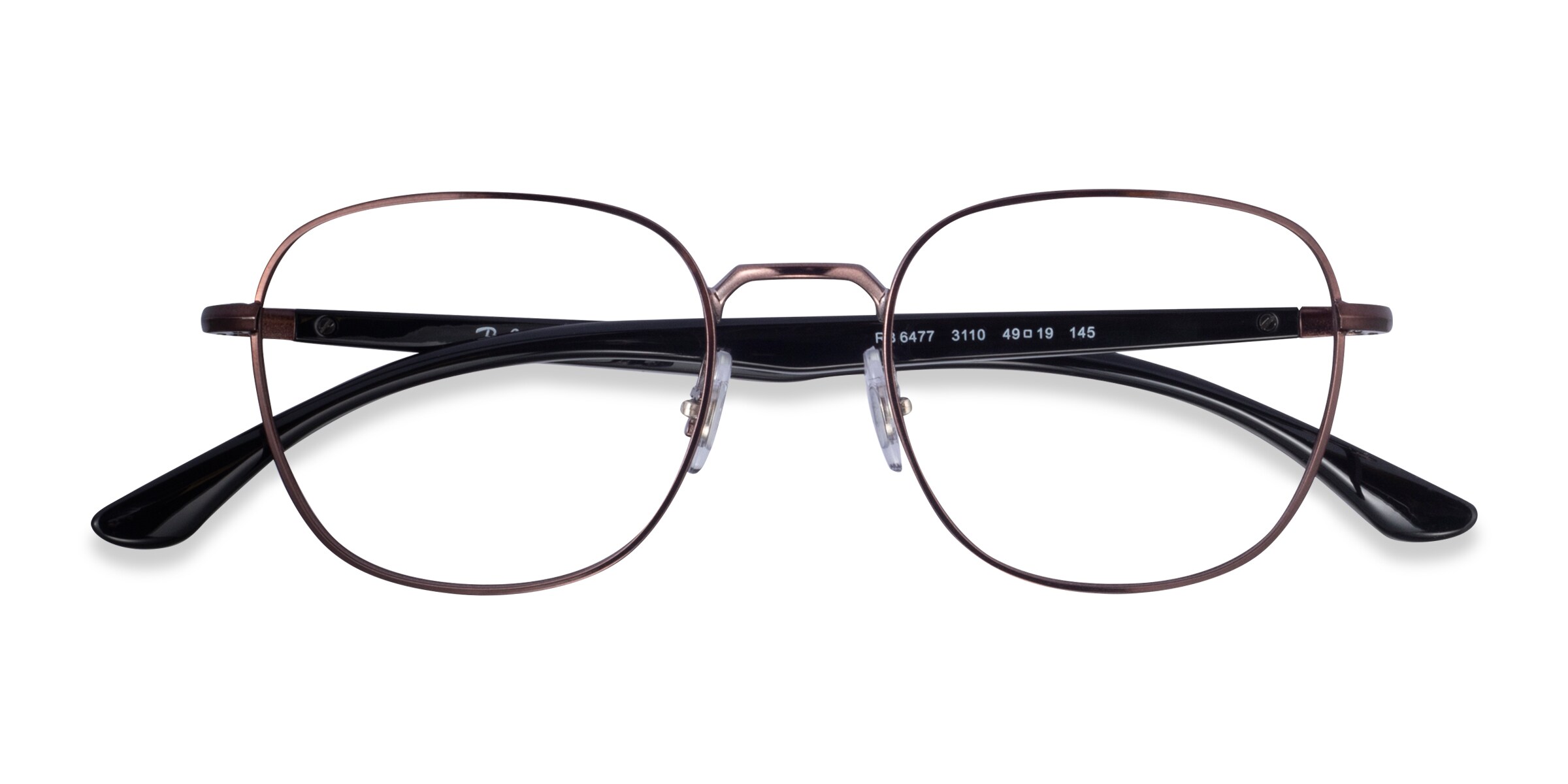 Ray-Ban RB6477 - Square Brown Frame Eyeglasses | Eyebuydirect Canada