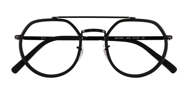 Ray-Ban RB3765V - Aviator Black Frame Eyeglasses | Eyebuydirect Canada