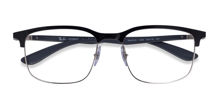 Ray-Ban RB6518 Liteforce - Square Black Silver Frame Eyeglasses ...