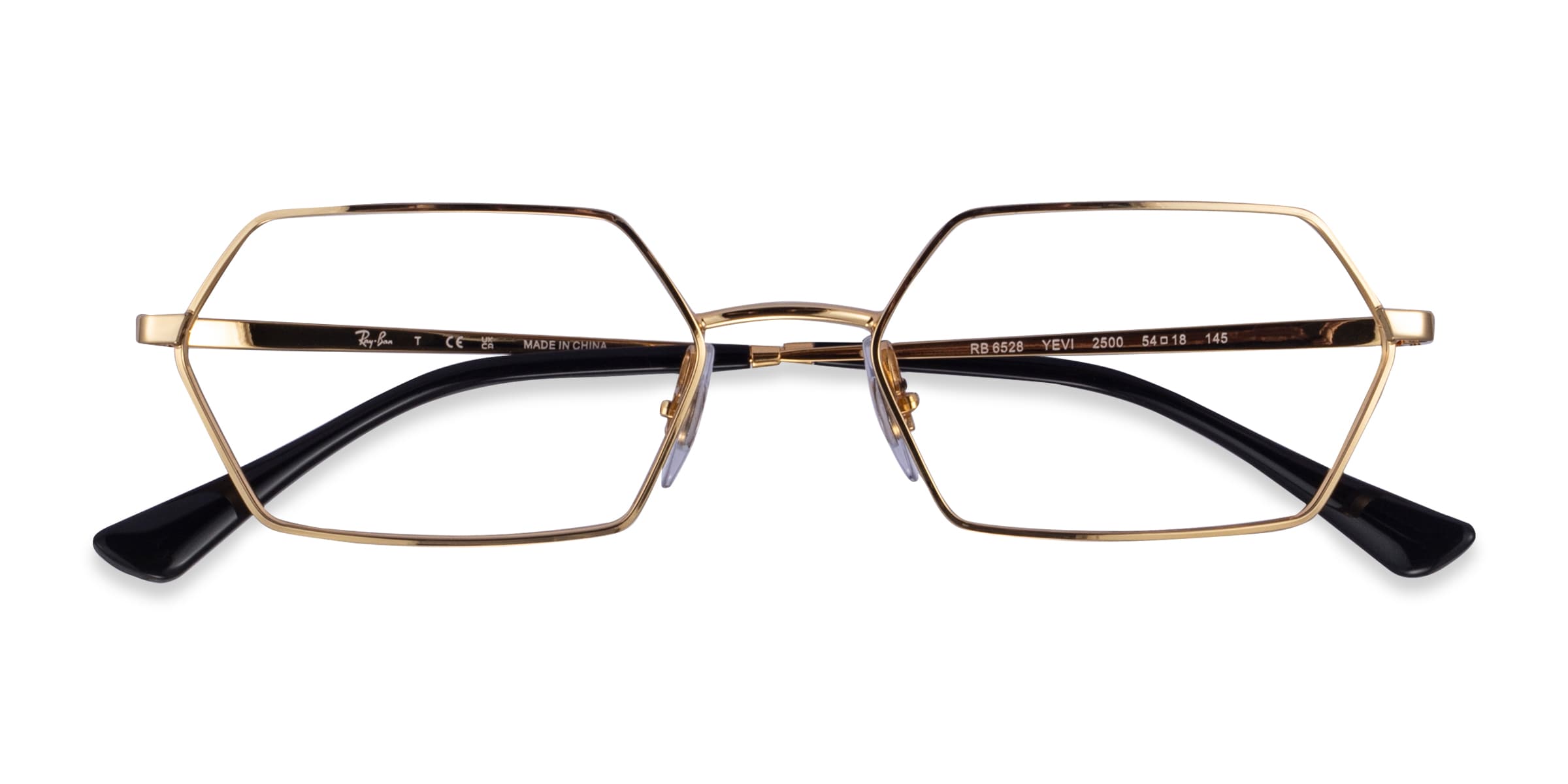 Ray-Ban RB6528 Yevi - Geometric Gold Frame Eyeglasses | Eyebuydirect Canada