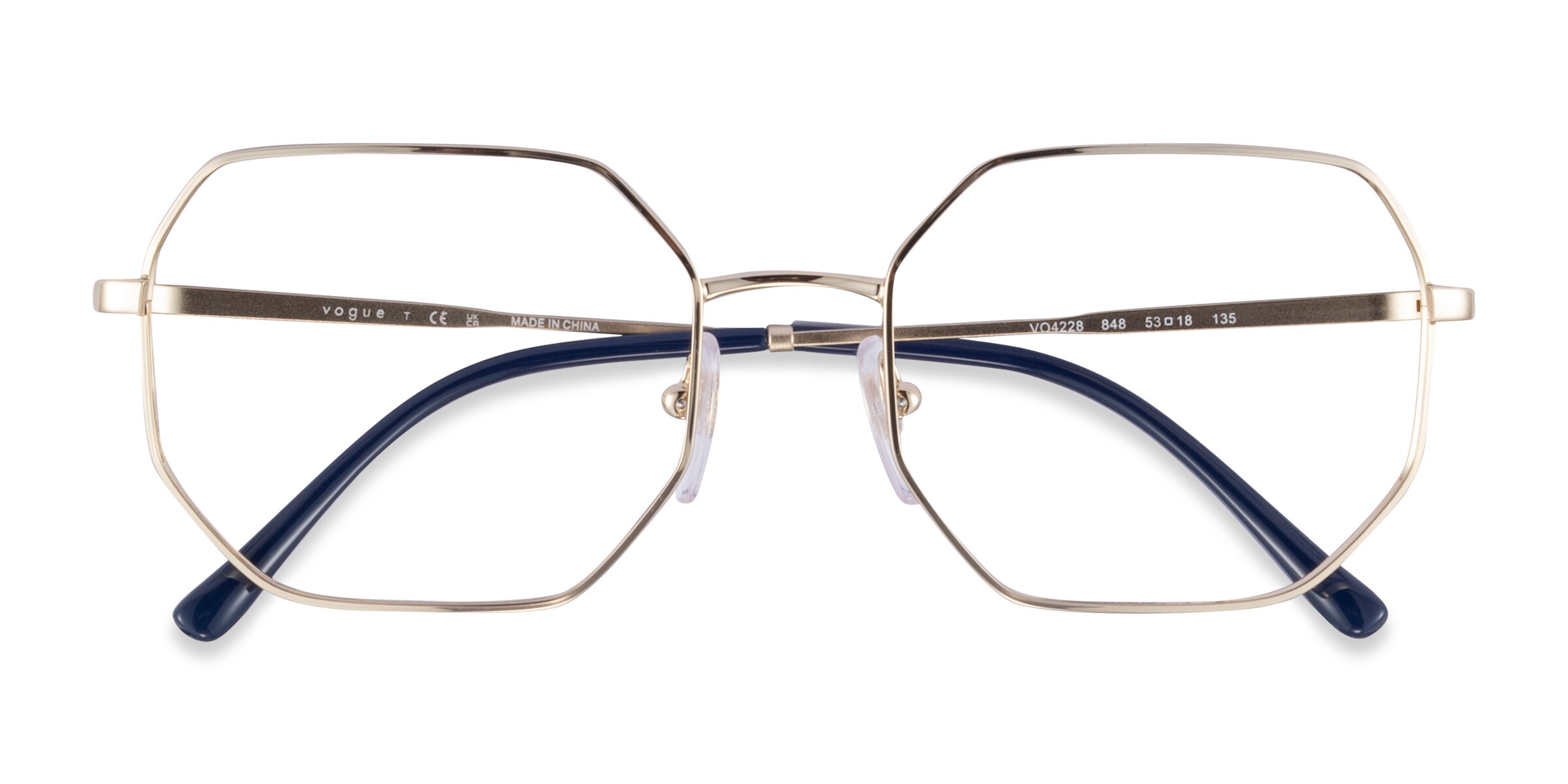 Vogue Eyewear VO4228 - Geometric Gold Frame Eyeglasses | Eyebuydirect